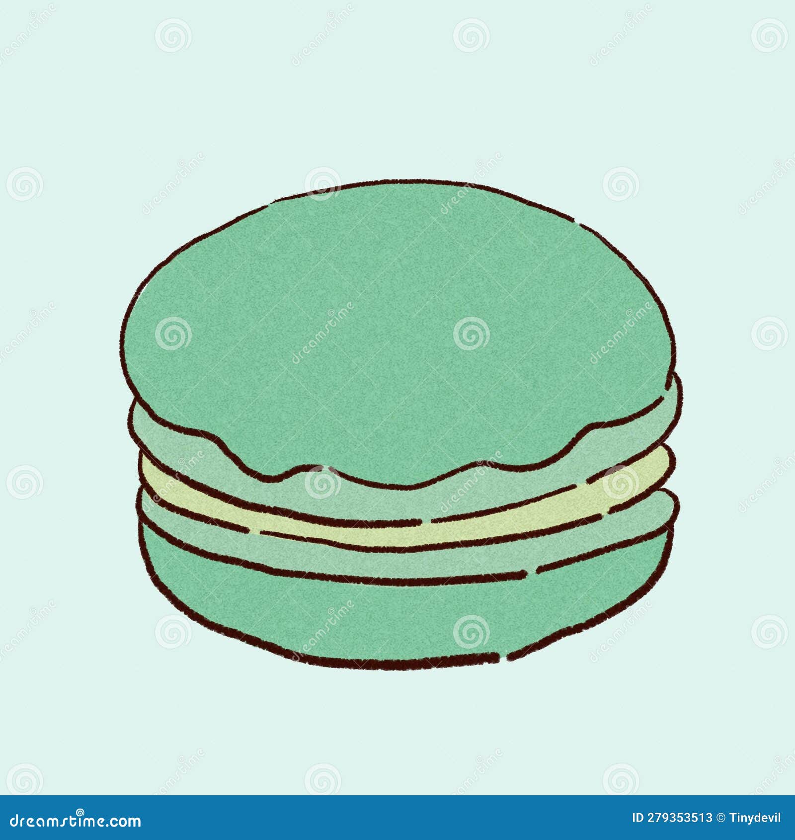 The Colorful of Macaroon (the Character with Hand-free Drawing) Stock ...