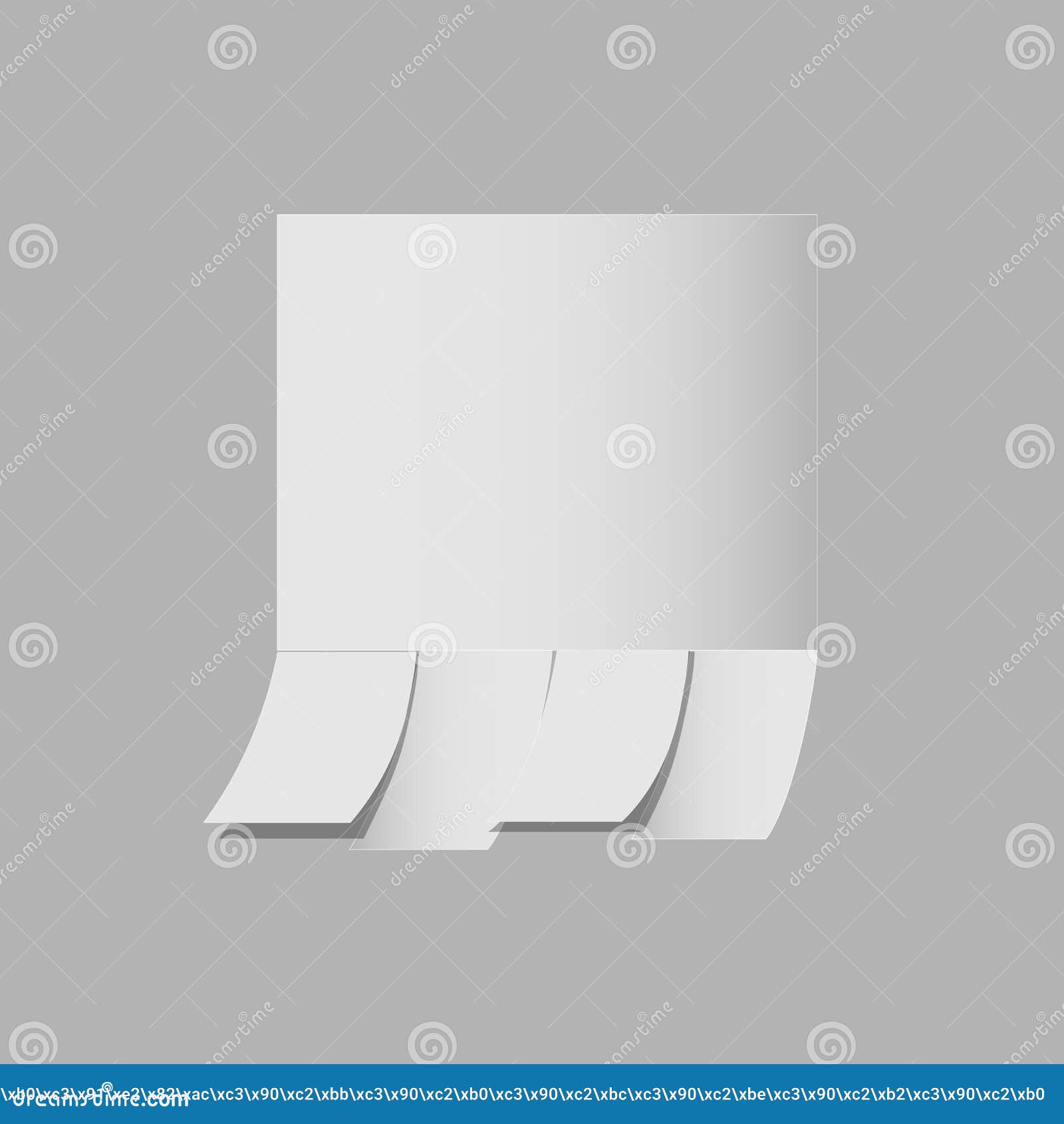 Paper Ads 3D, Vector Image Isolated on Gray Background Stock Vector ...