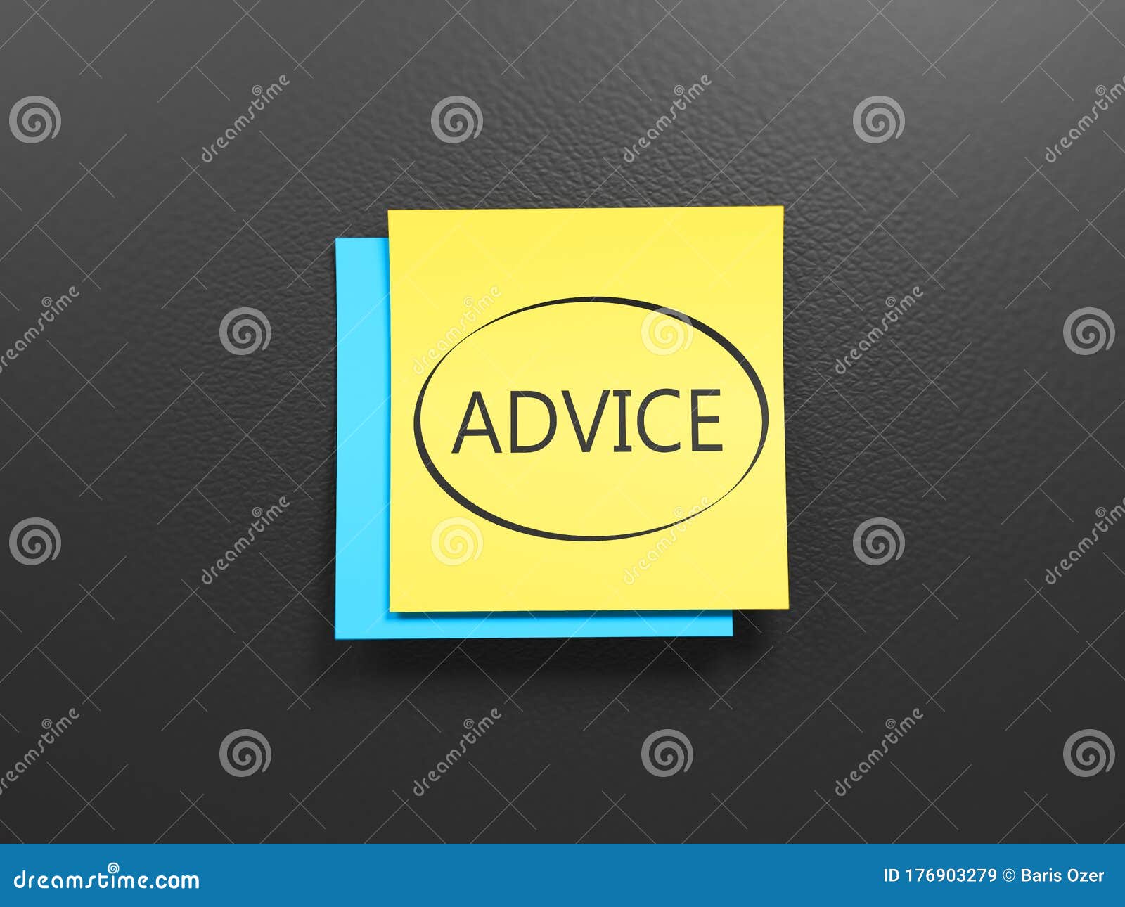 Paper with Advice Text on Black Leather Background Stock Illustration ...