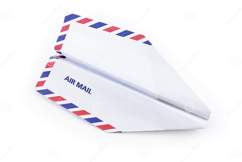 Paper Airplane Airmail Concept Stock Image - Image of aeroplane, flying ...