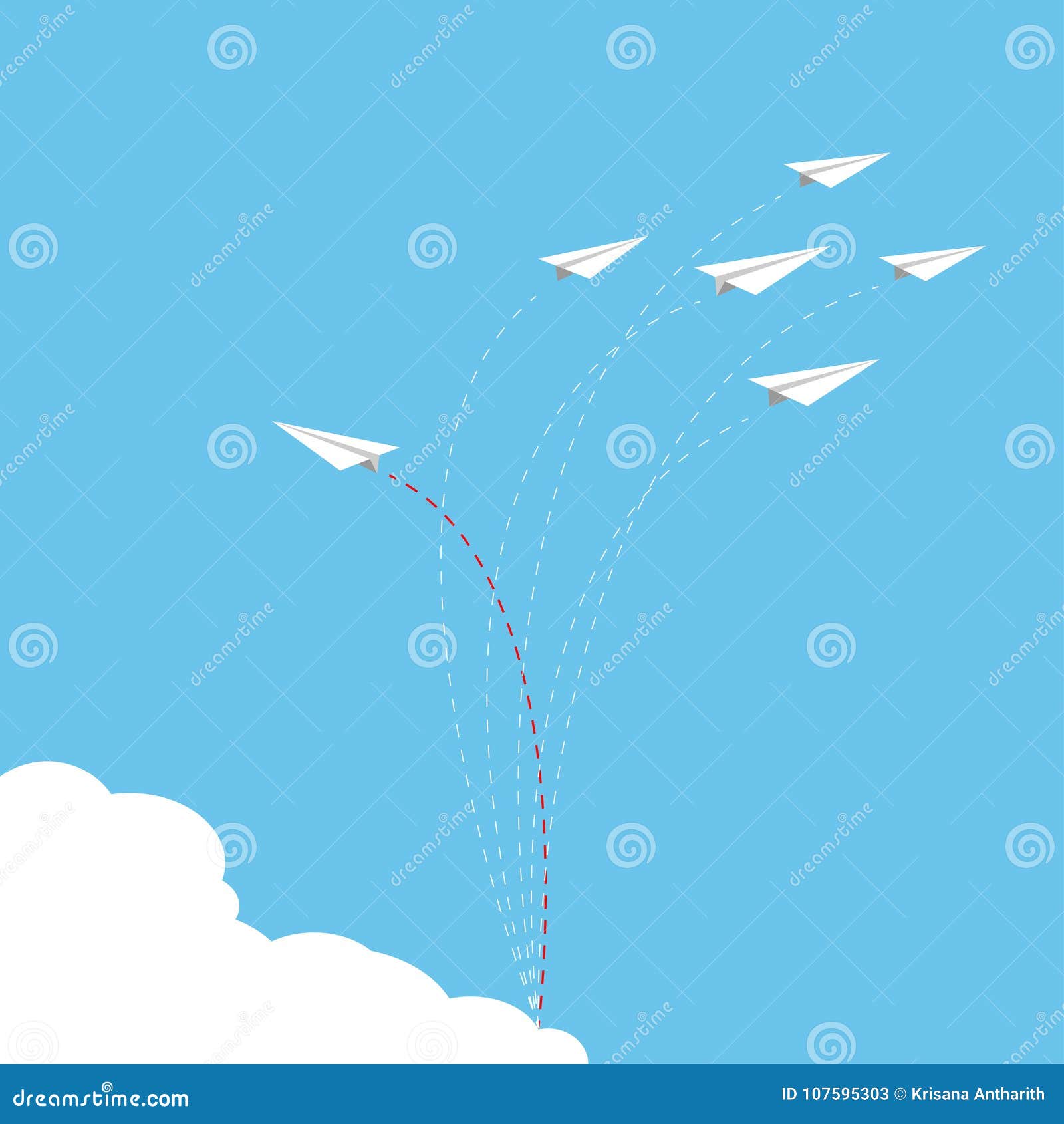 Paper Airplane As a Leader among Another Airplane , Leadership, Stock ...