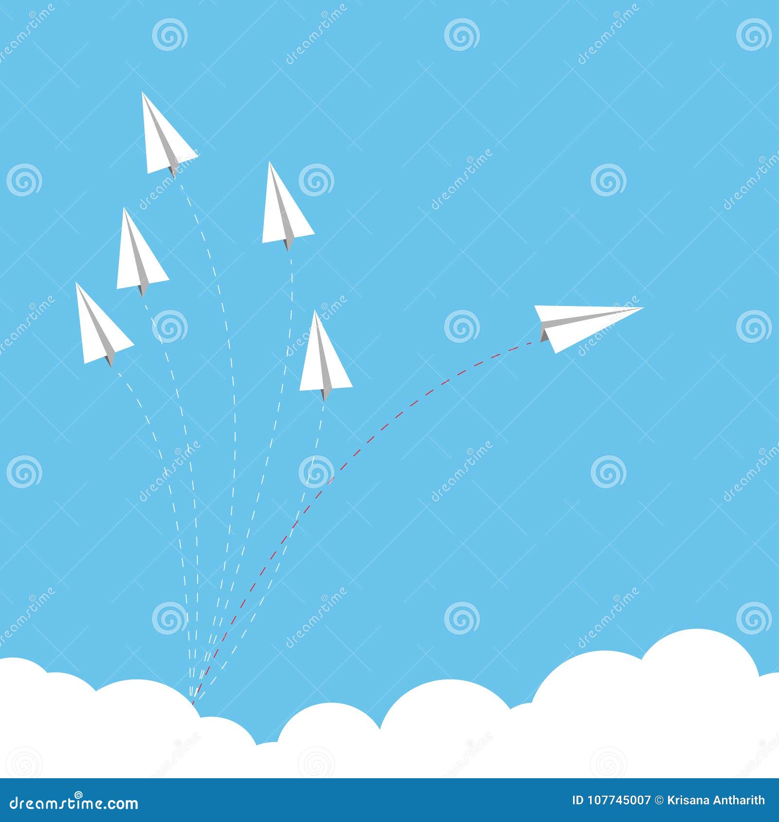 Paper Airplane As a Leader among Another Airplane , Leadership, Stock ...