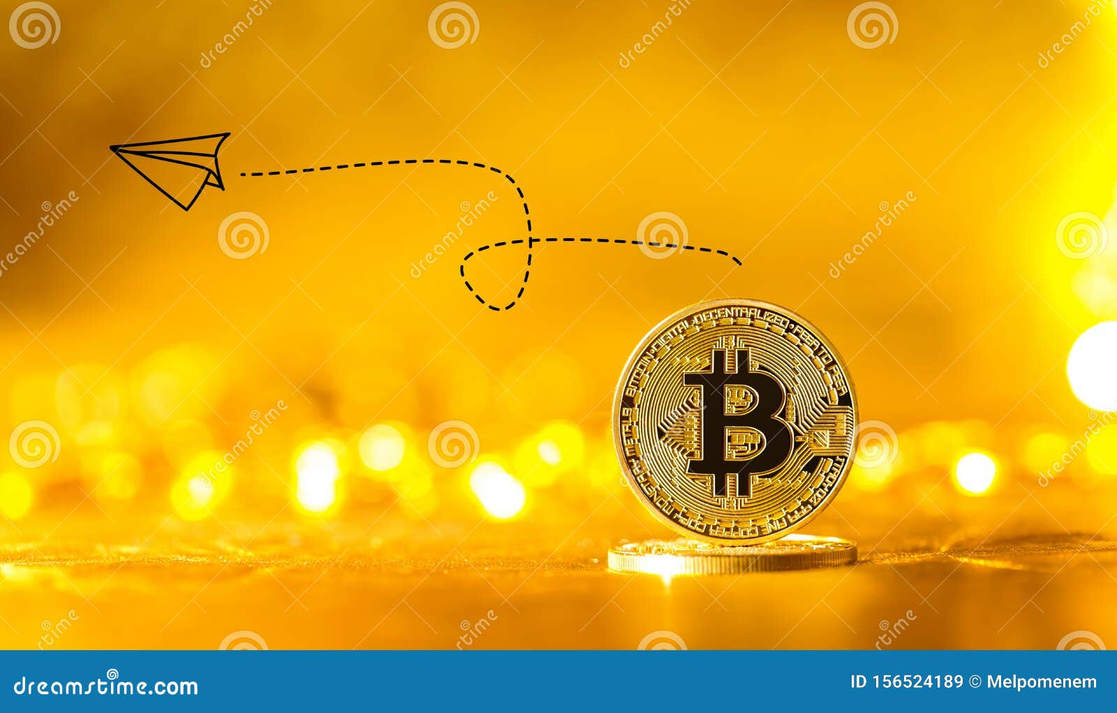 Paper Airplane with Bitcoin Stock Image - Image of leisure, drawing ...