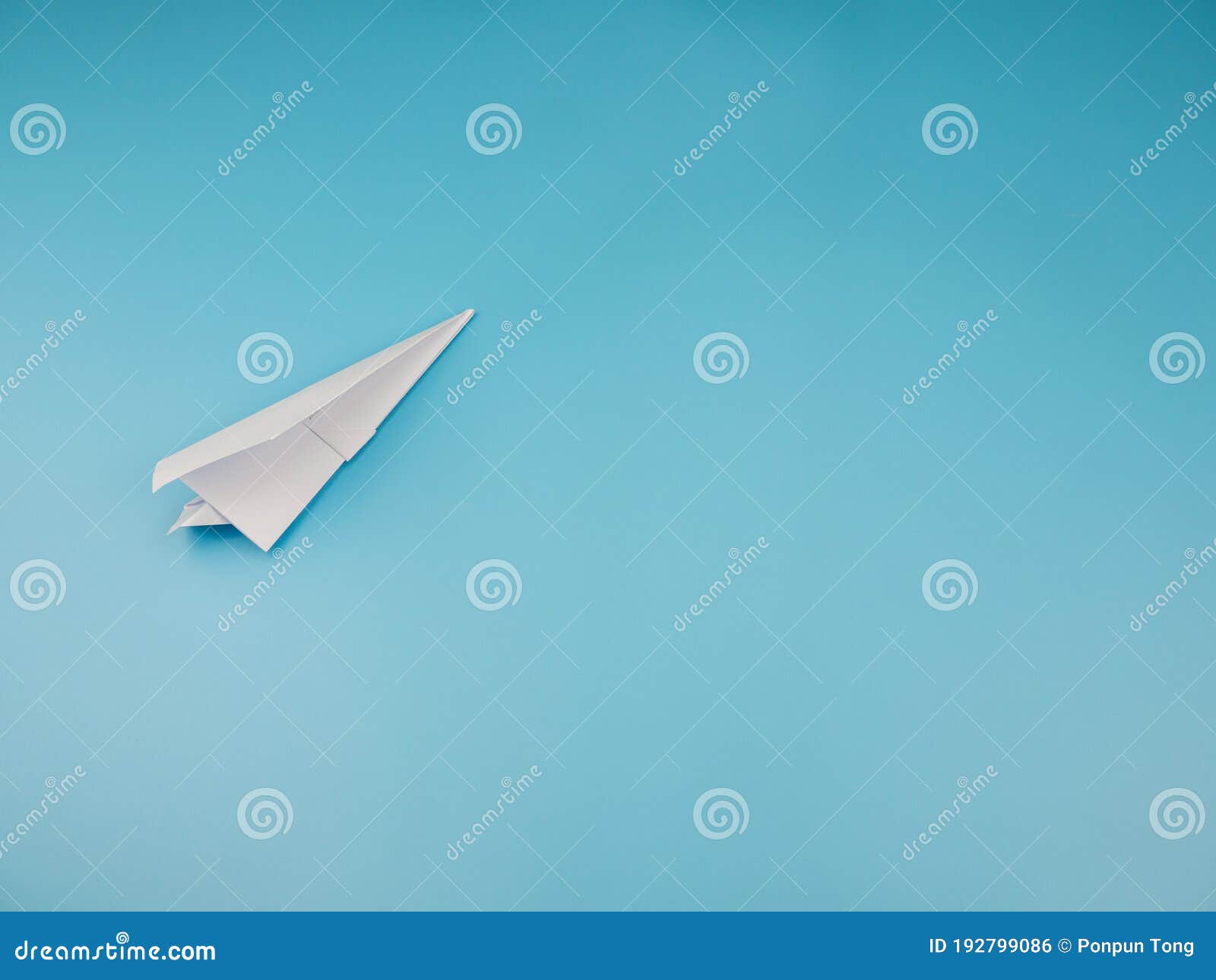 Paper Airplane on Blue Background Stock Photo - Image of background ...