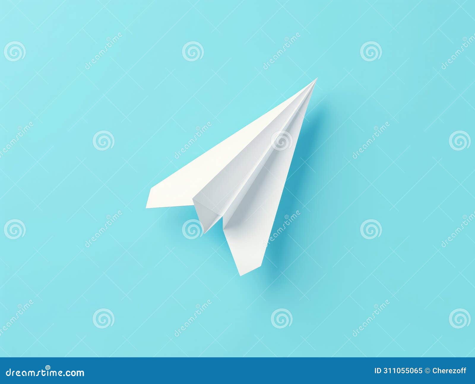 Paper Airplane on Blue Background Stock Image - Image of paper, light ...