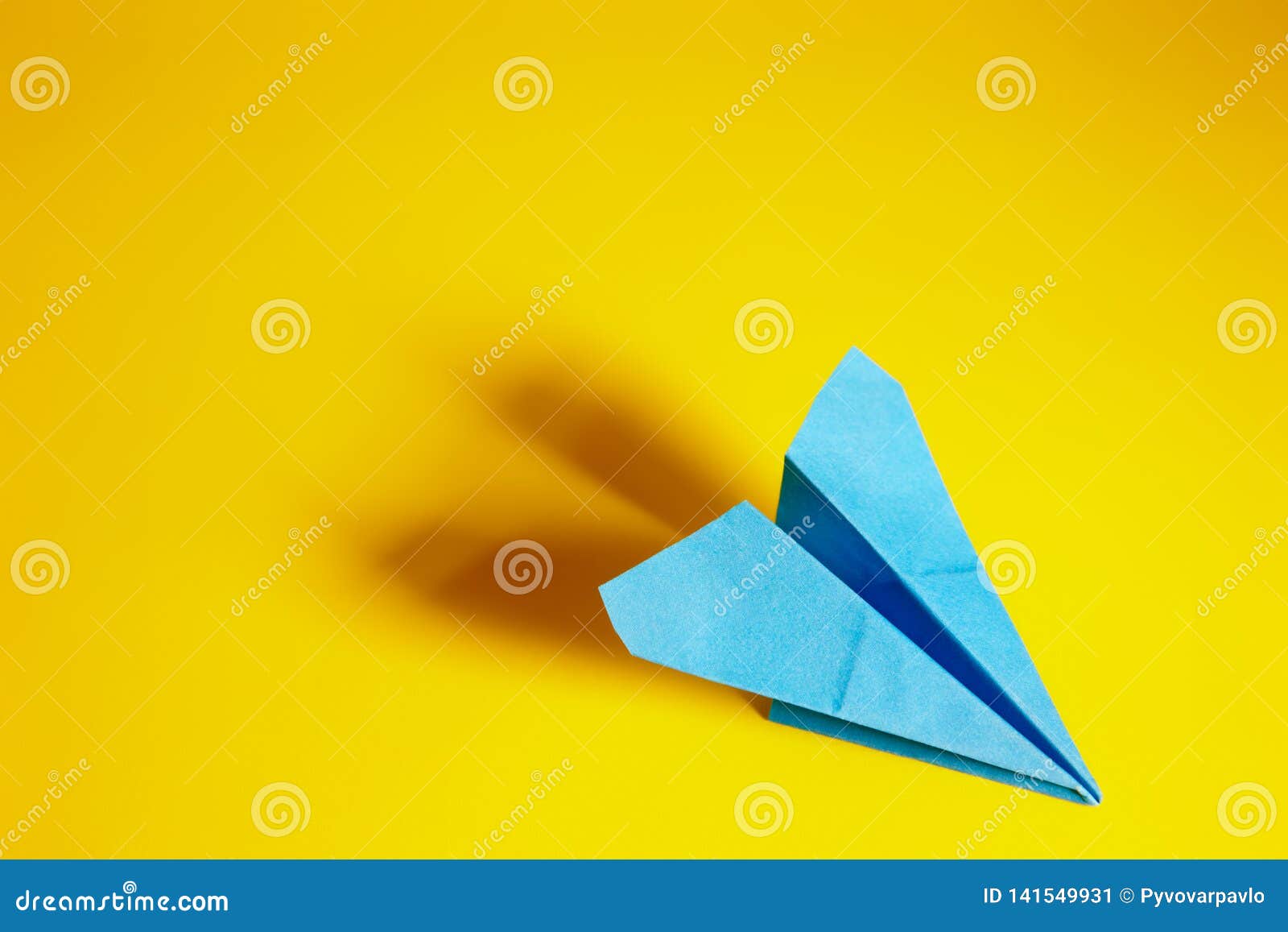 Paper Airplane On Light Blue Background Royalty-Free Stock Photography ...