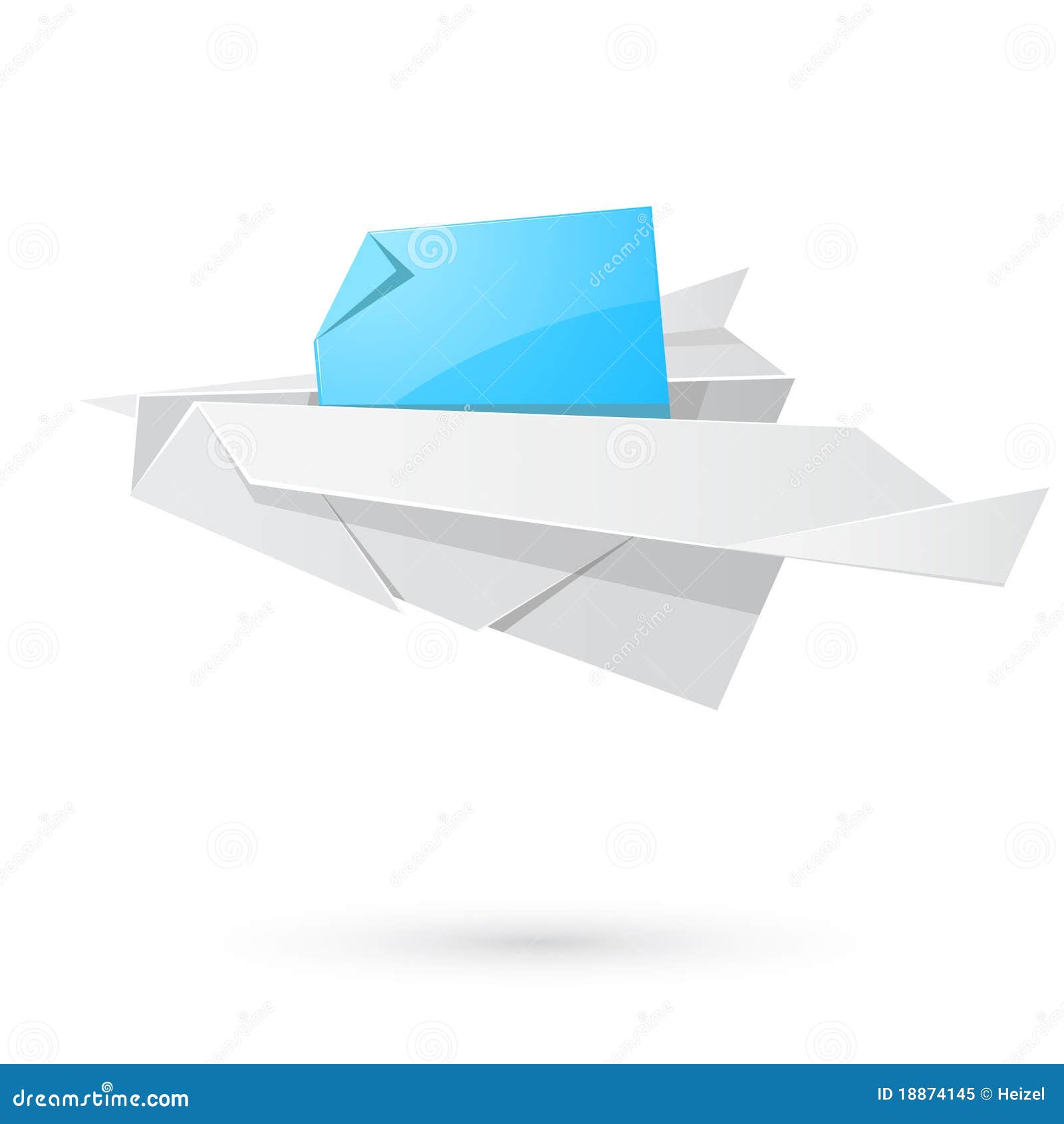 Paper Airplane Carrying the Message Stock Vector - Illustration of ...