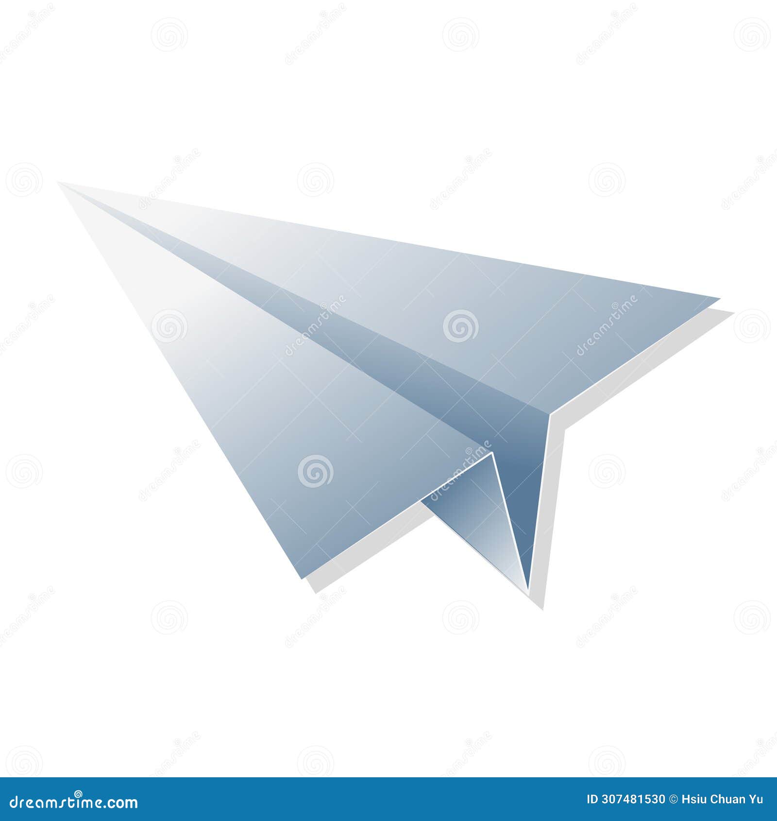 Paper Airplane Flight Cartoon Illustration Stock Vector - Illustration ...