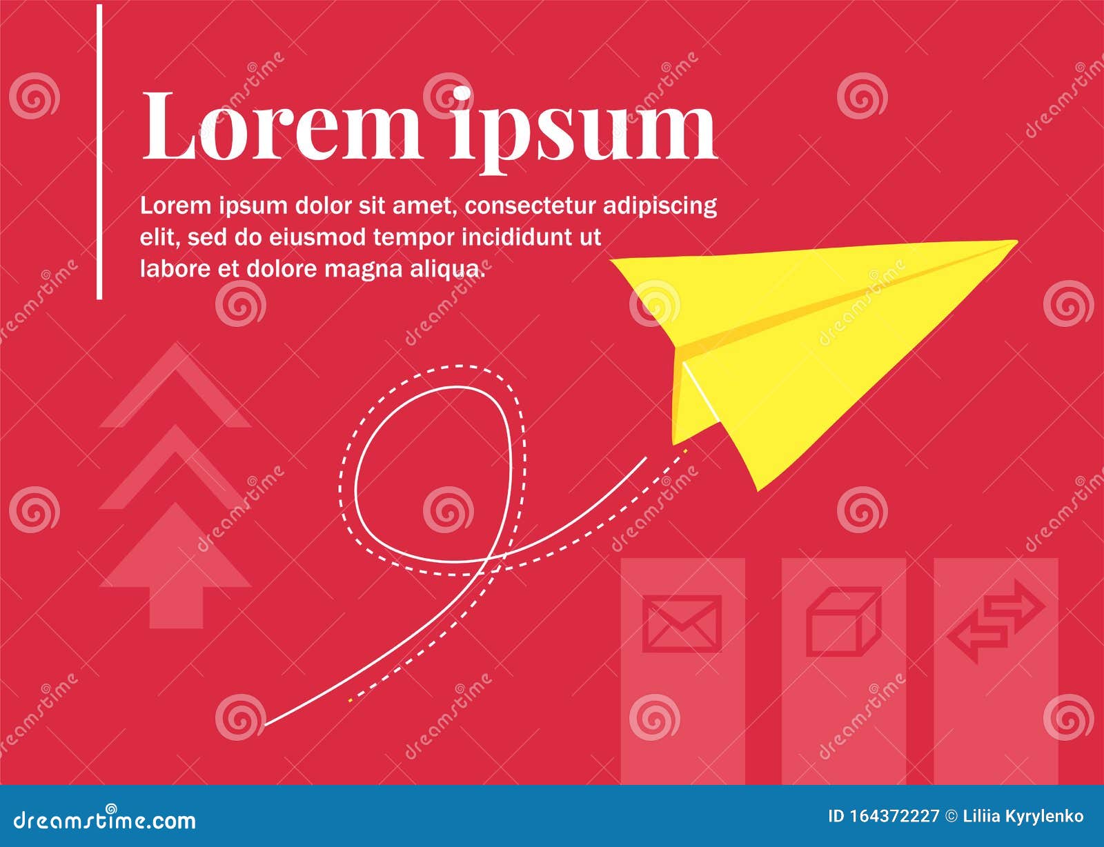 Paper Airplane in Flight. Symbol of Mail and Fast Delivery Stock Vector ...