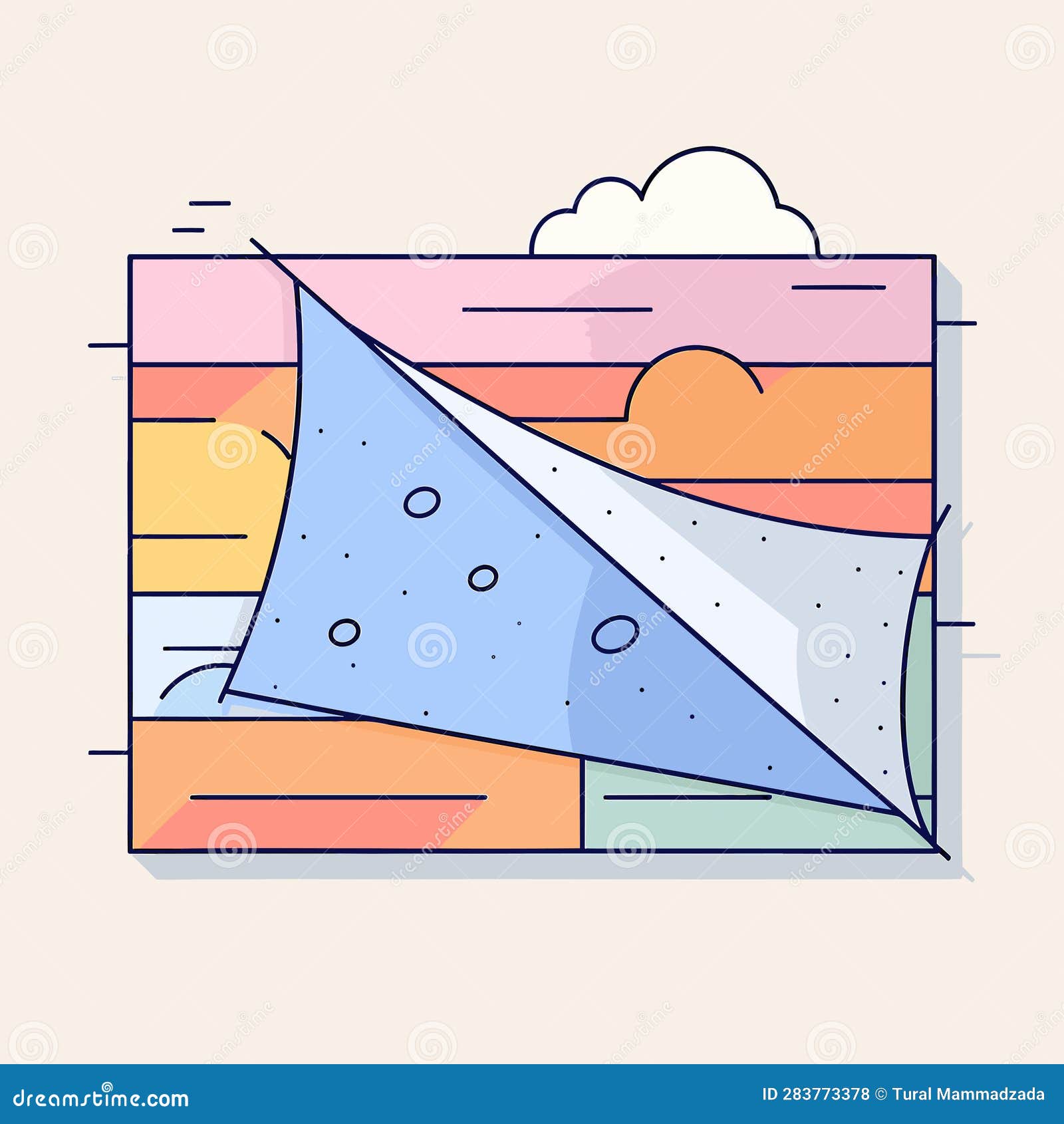 Vector of a Paper Airplane Flying through the Sky Stock Vector ...