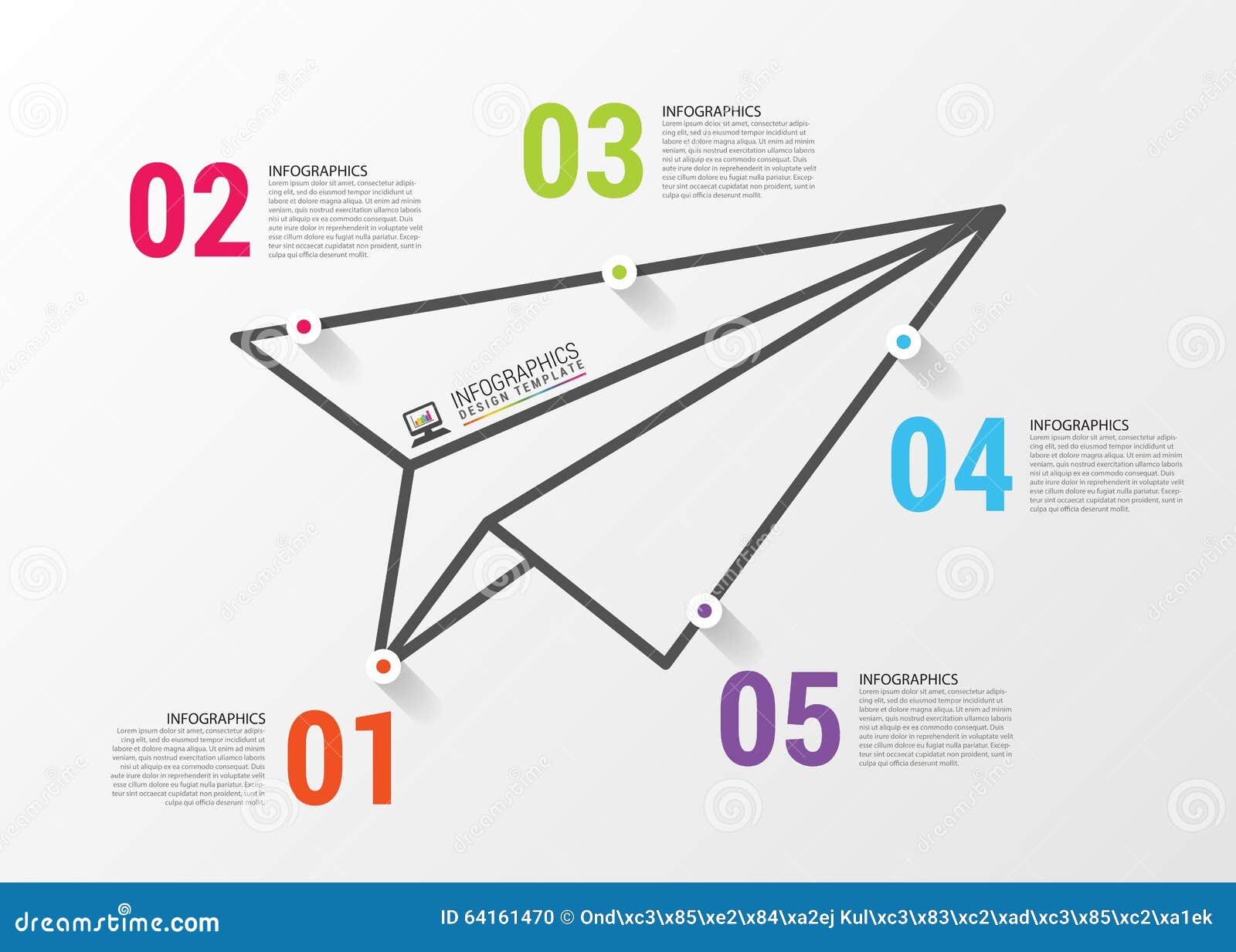 Paper Airplane. Infographics Concept Stock Vector - Illustration of ...