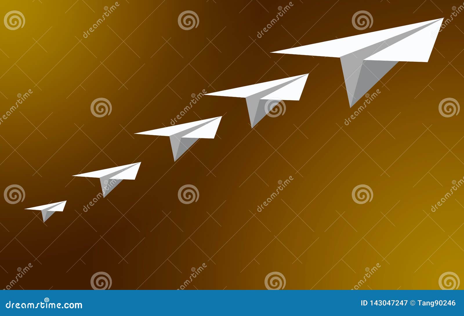 Paper Airplane Leadership Flying Stock Illustration - Illustration of ...