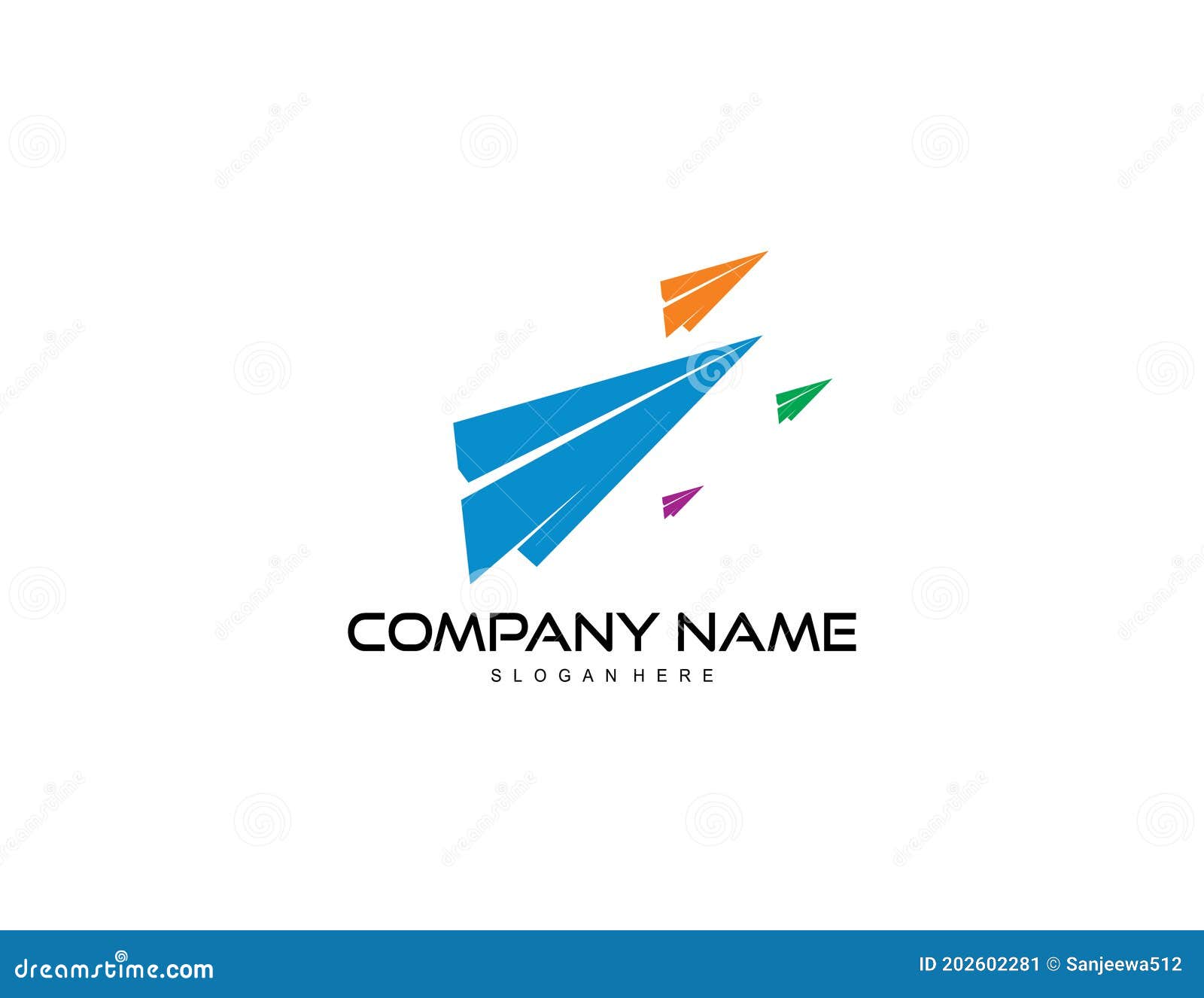 Paper Airplane Logo Design Vector Stock Vector - Illustration of icon ...