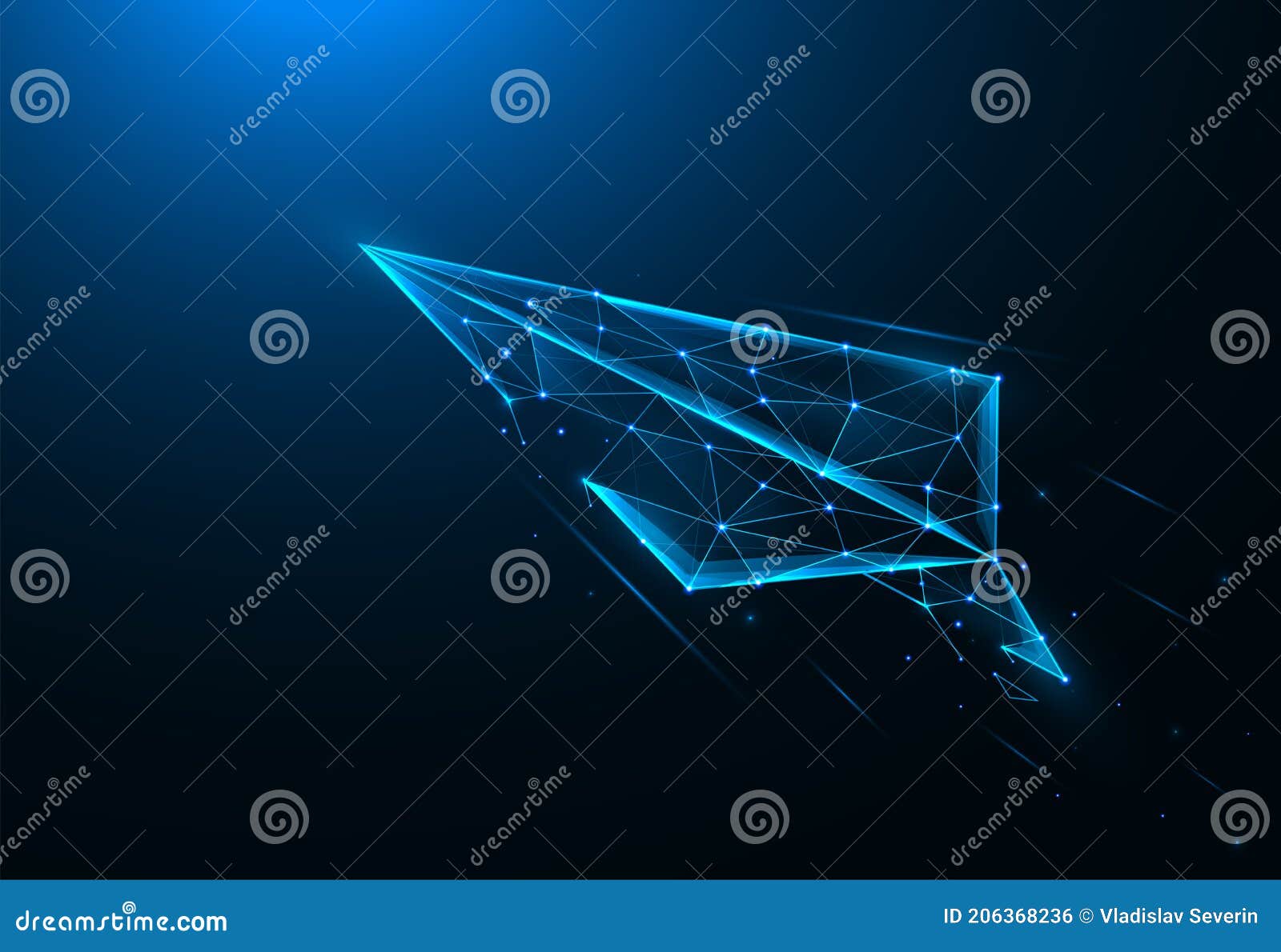 Paper Airplane Low Poly Art Stock Vector - Illustration of icon ...