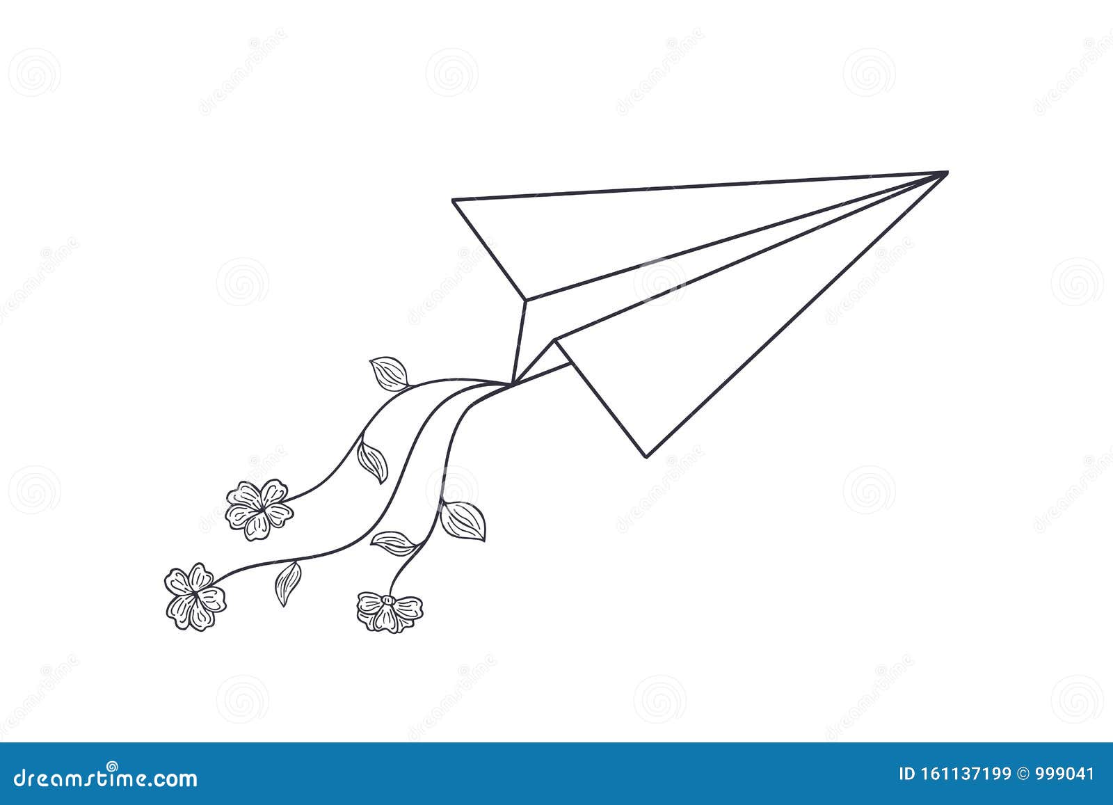 A Paper Airplane from a Notebook into a Page. Eps10 Vector Illustration ...