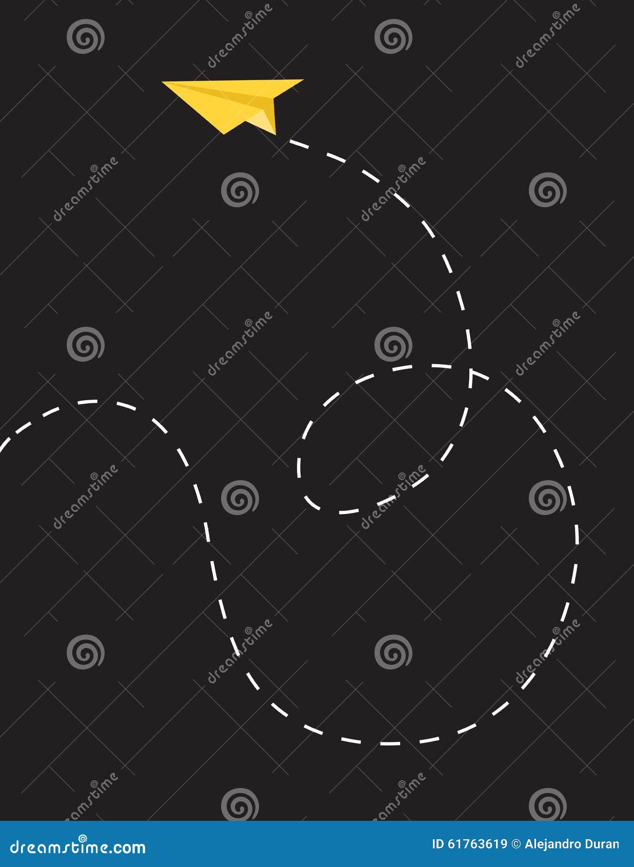 Airplane Route Set, Dashed Line Trace And Plane Routes Isolated On ...