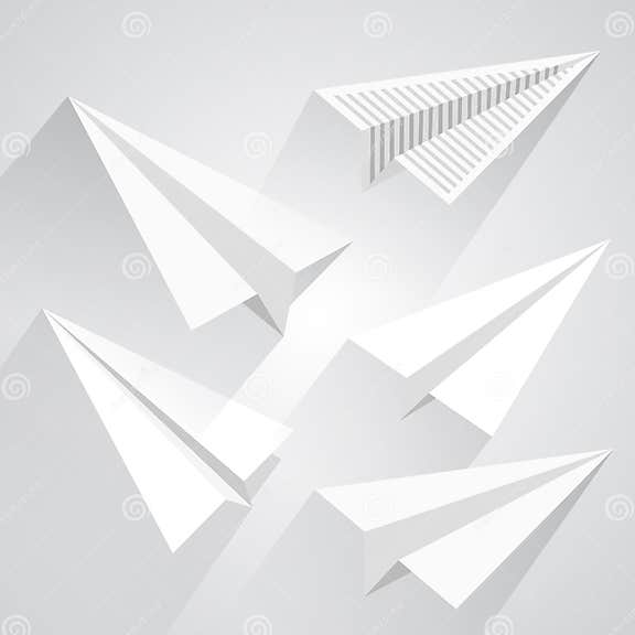 Paper airplane set stock vector. Illustration of object - 49985321