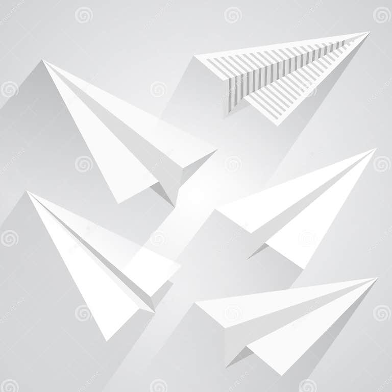 Paper airplane set stock vector. Illustration of object - 49985321