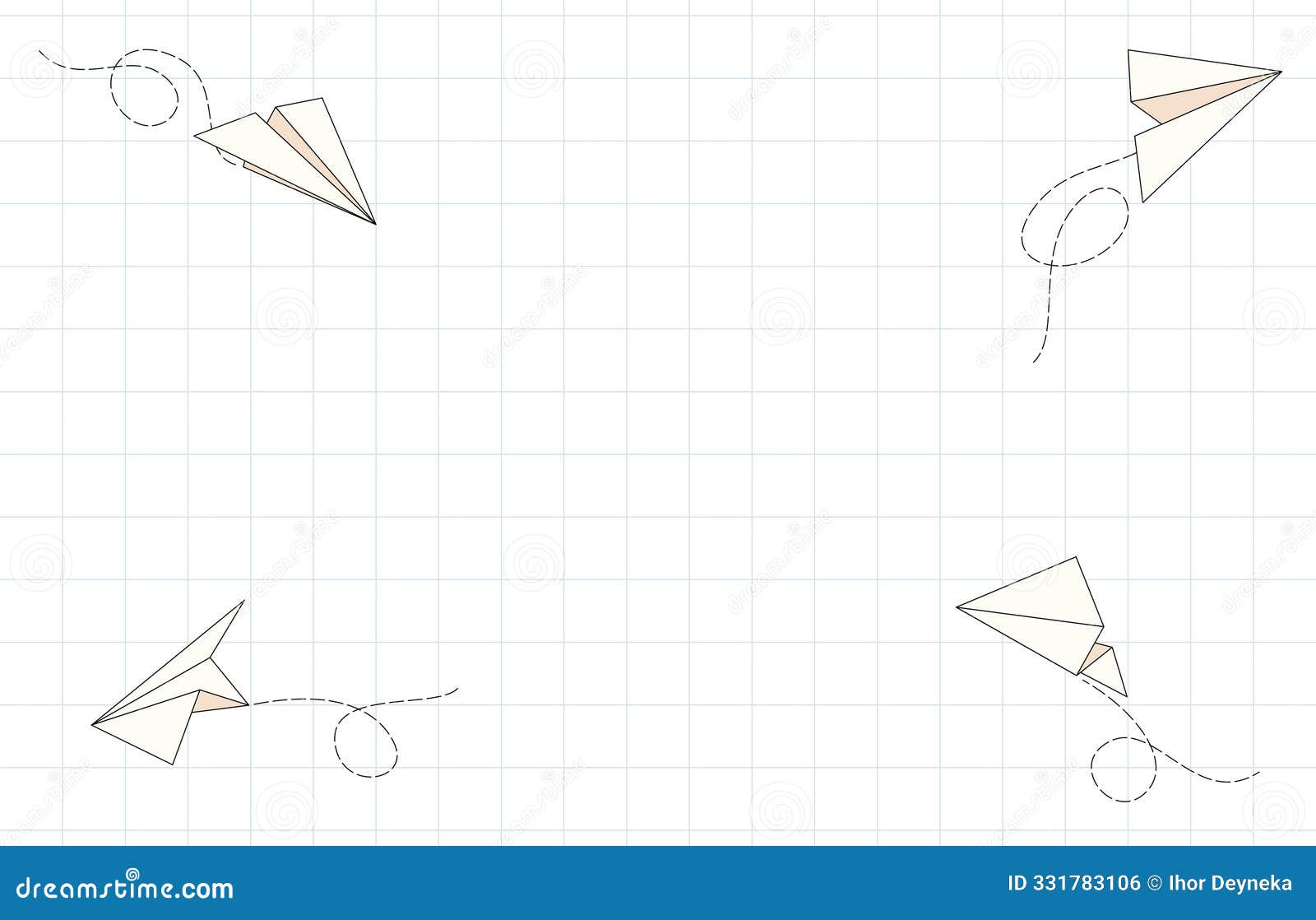 Paper Airplanes in Different Angles. Flying Origami Figures. Vector ...