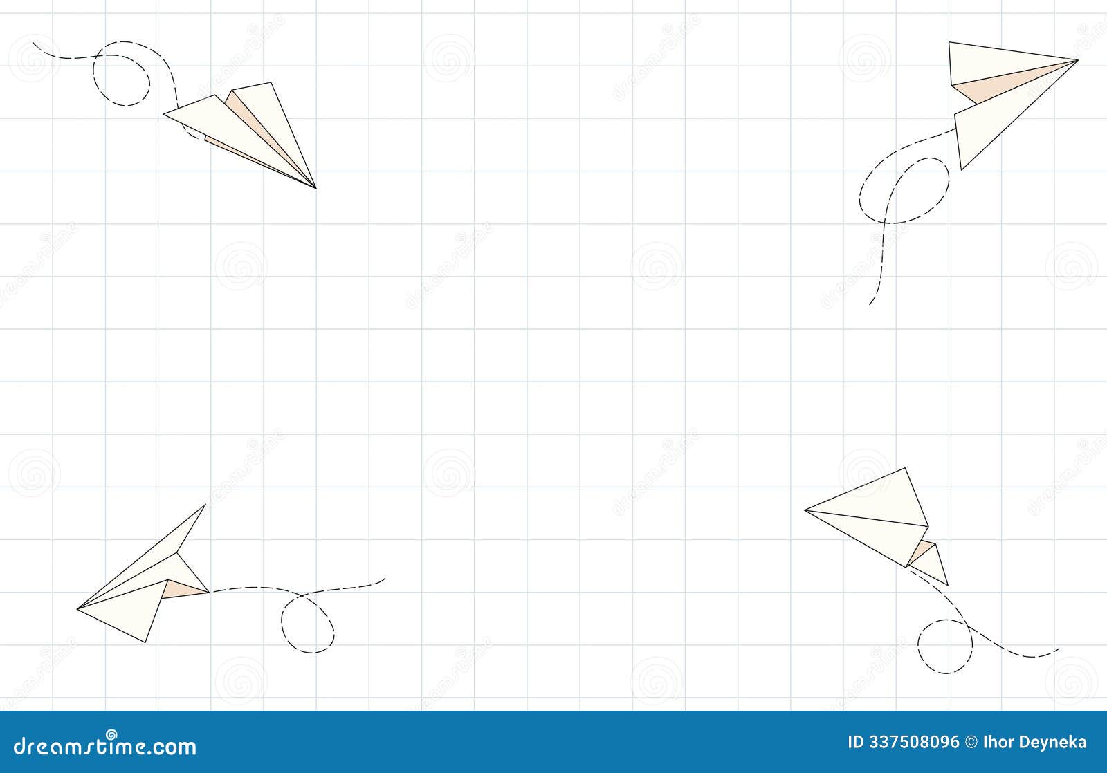 Paper Airplanes in Different Angles. Flying Origami Figures. Vector ...