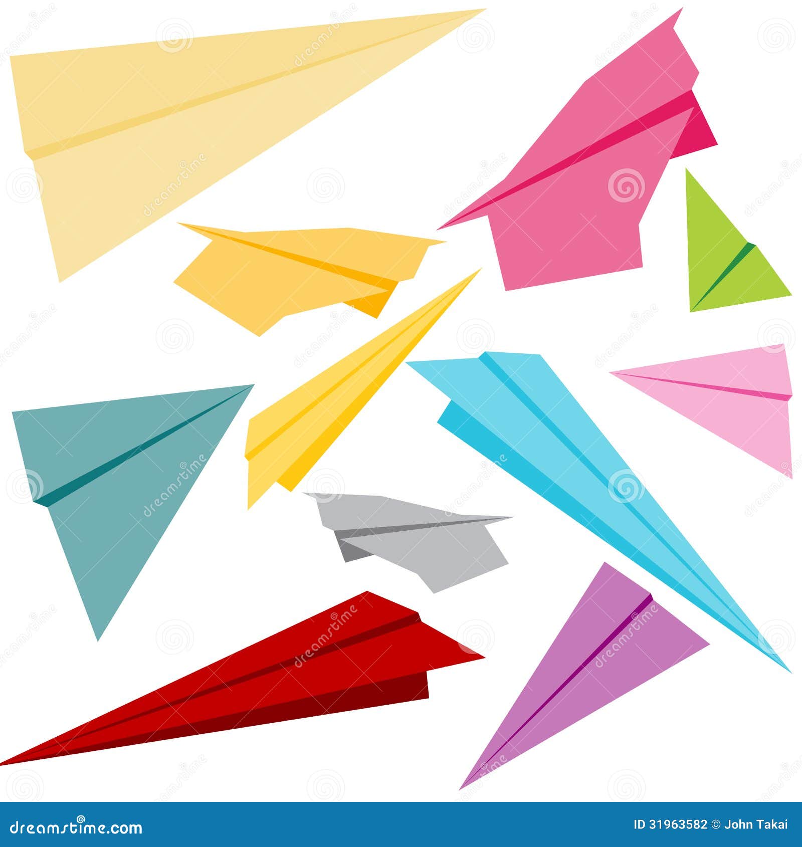 Paper Airplanes Vector Illustration | CartoonDealer.com #117122586