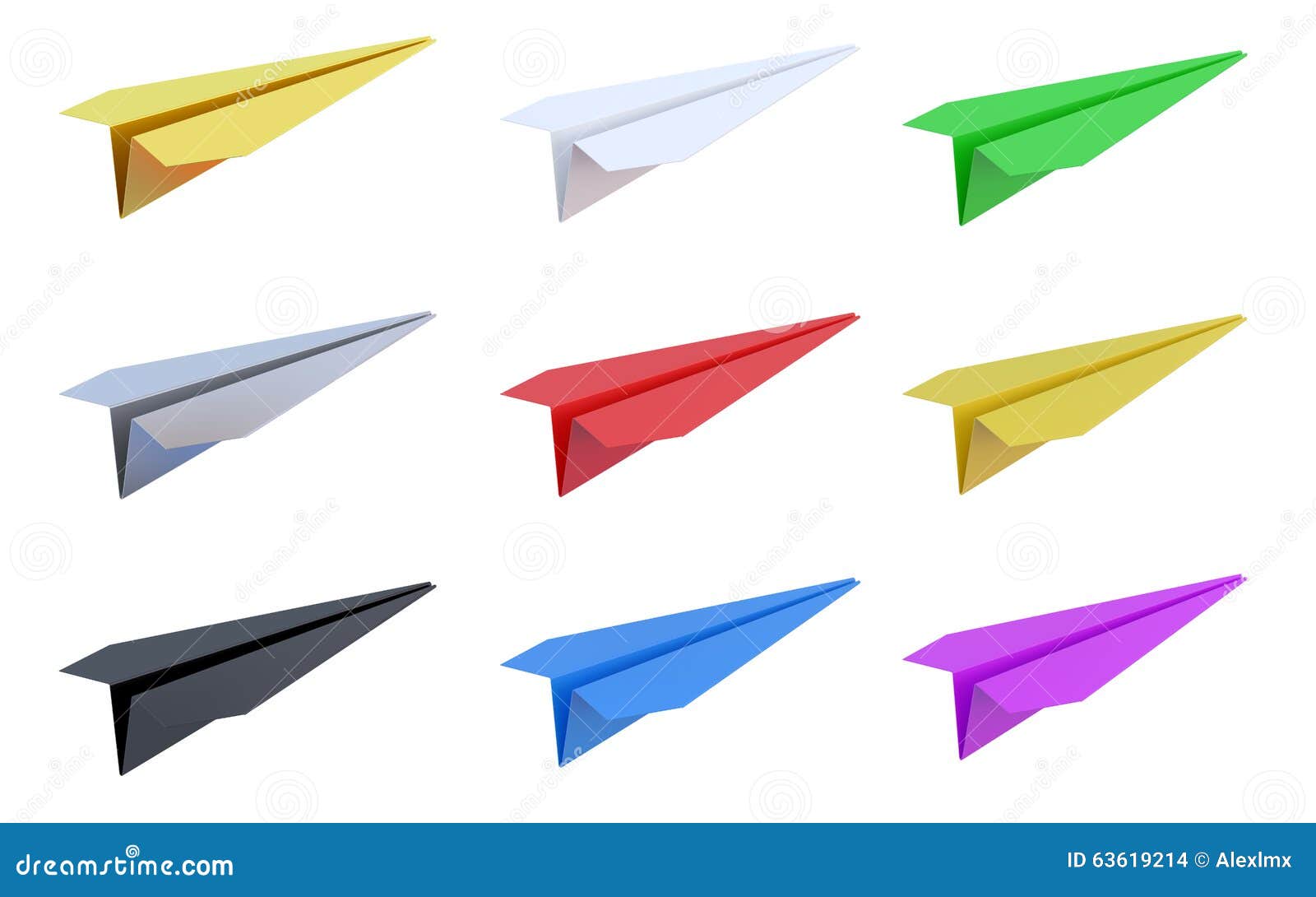 Paper airplanes stock illustration. Illustration of flying - 63619214