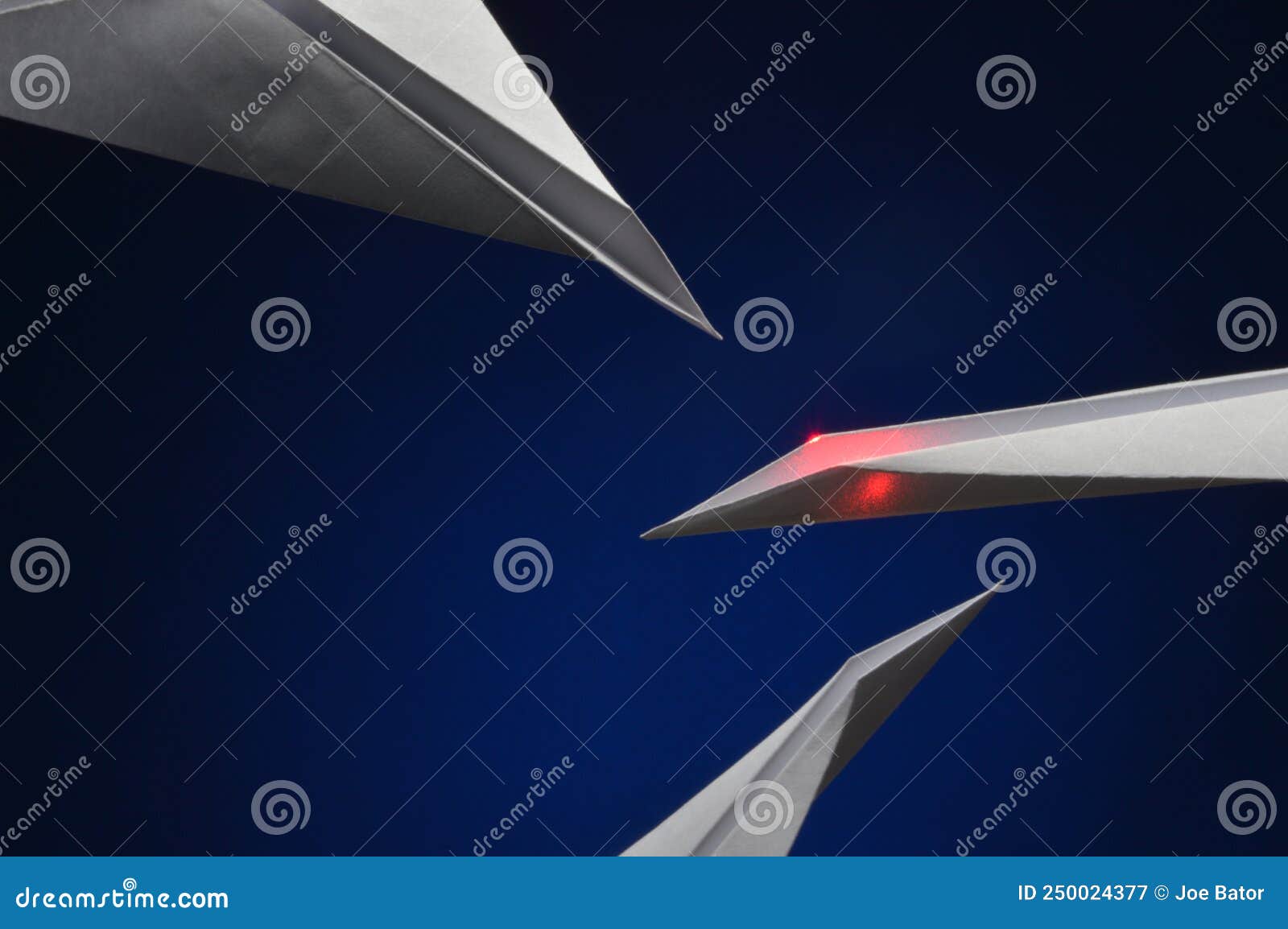 Paper Airplanes With Light In Cockpit Royalty-Free Stock Photo ...