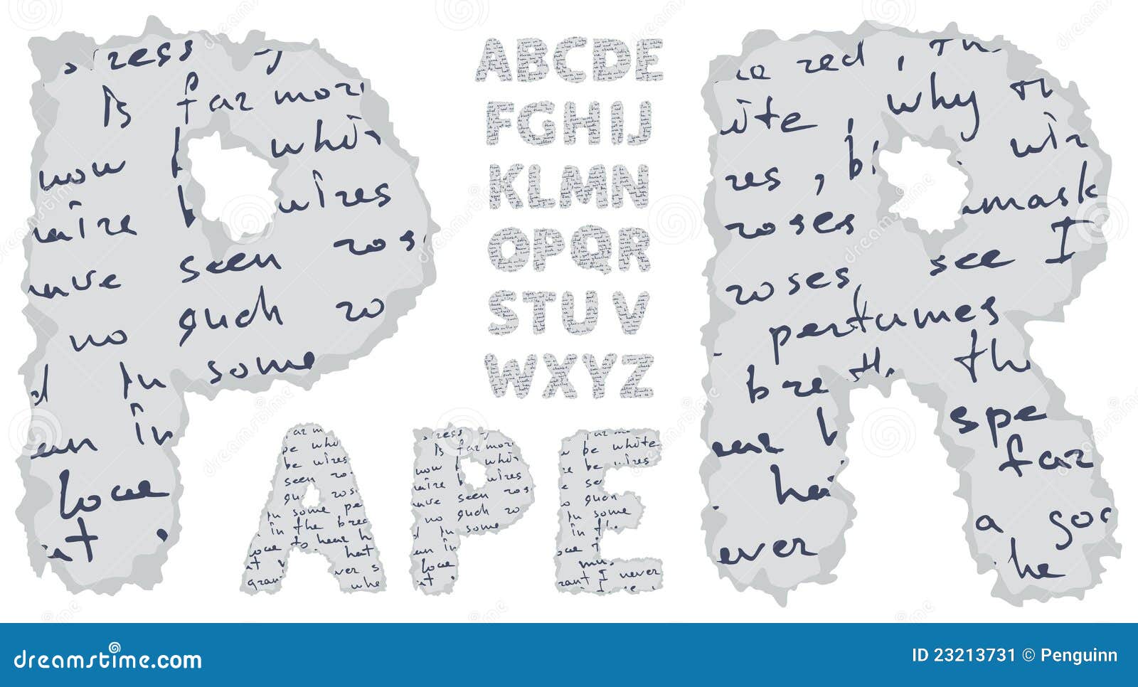 Paper Alphabet Cartoon Vector | CartoonDealer.com #30874539