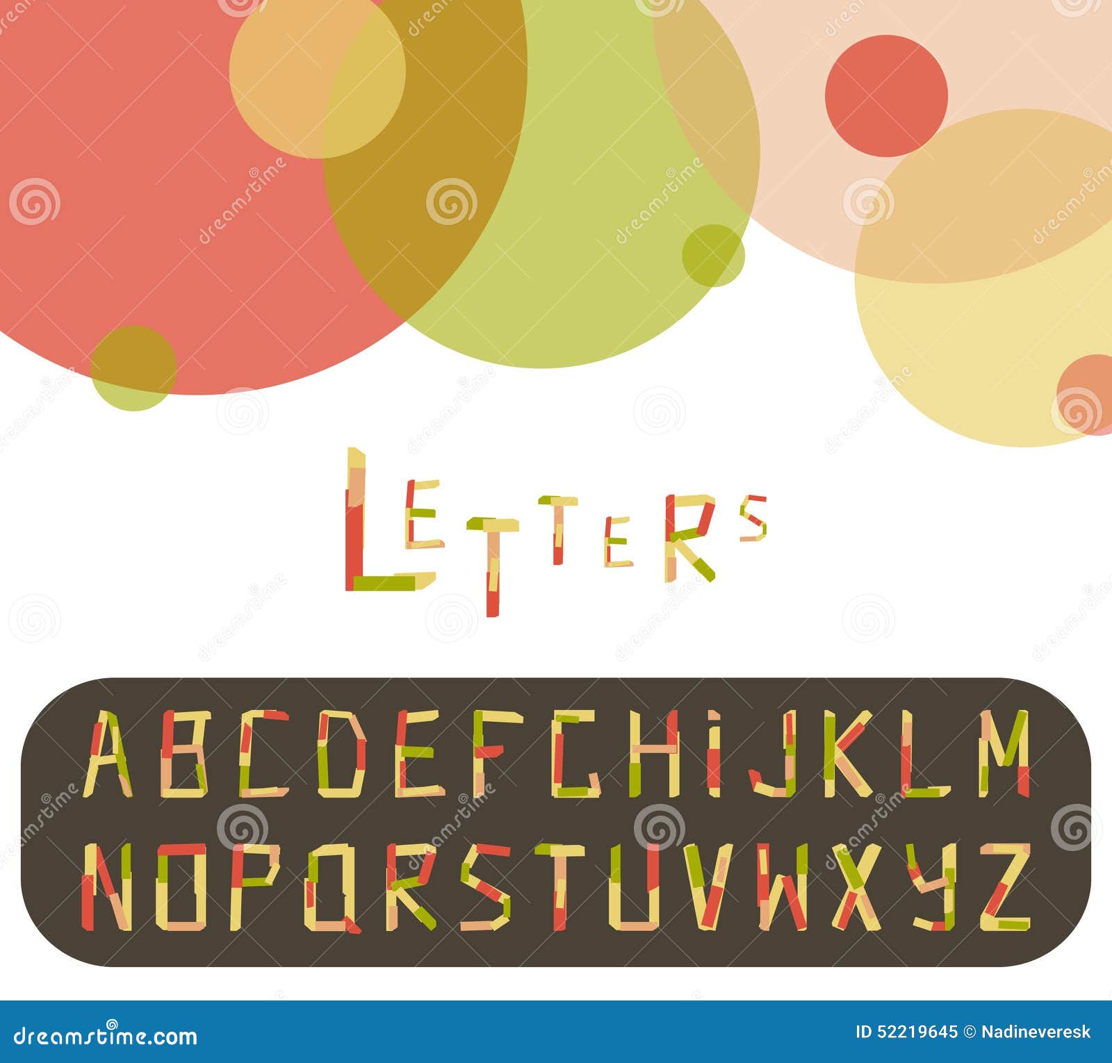 Paper alphabet stock vector. Illustration of sign, trendy - 52219645