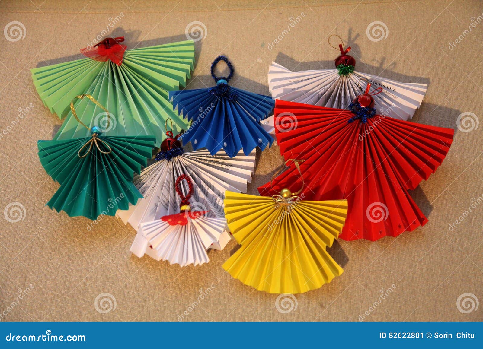 Paper Angels stock image. Image of handmade, green, angels - 82622801