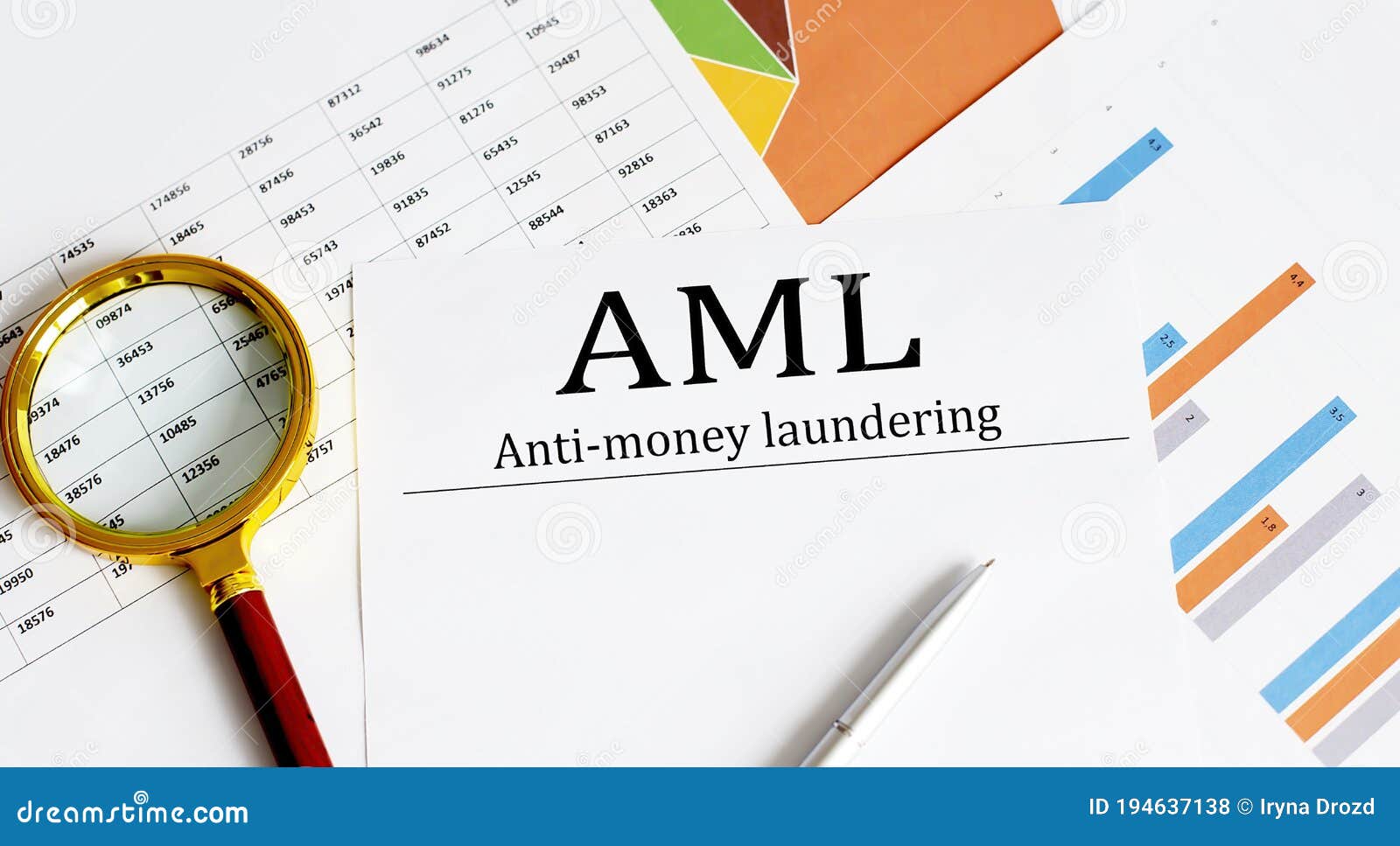 Paper with Anti-money Laundering AML on a Table Stock Photo - Image of ...