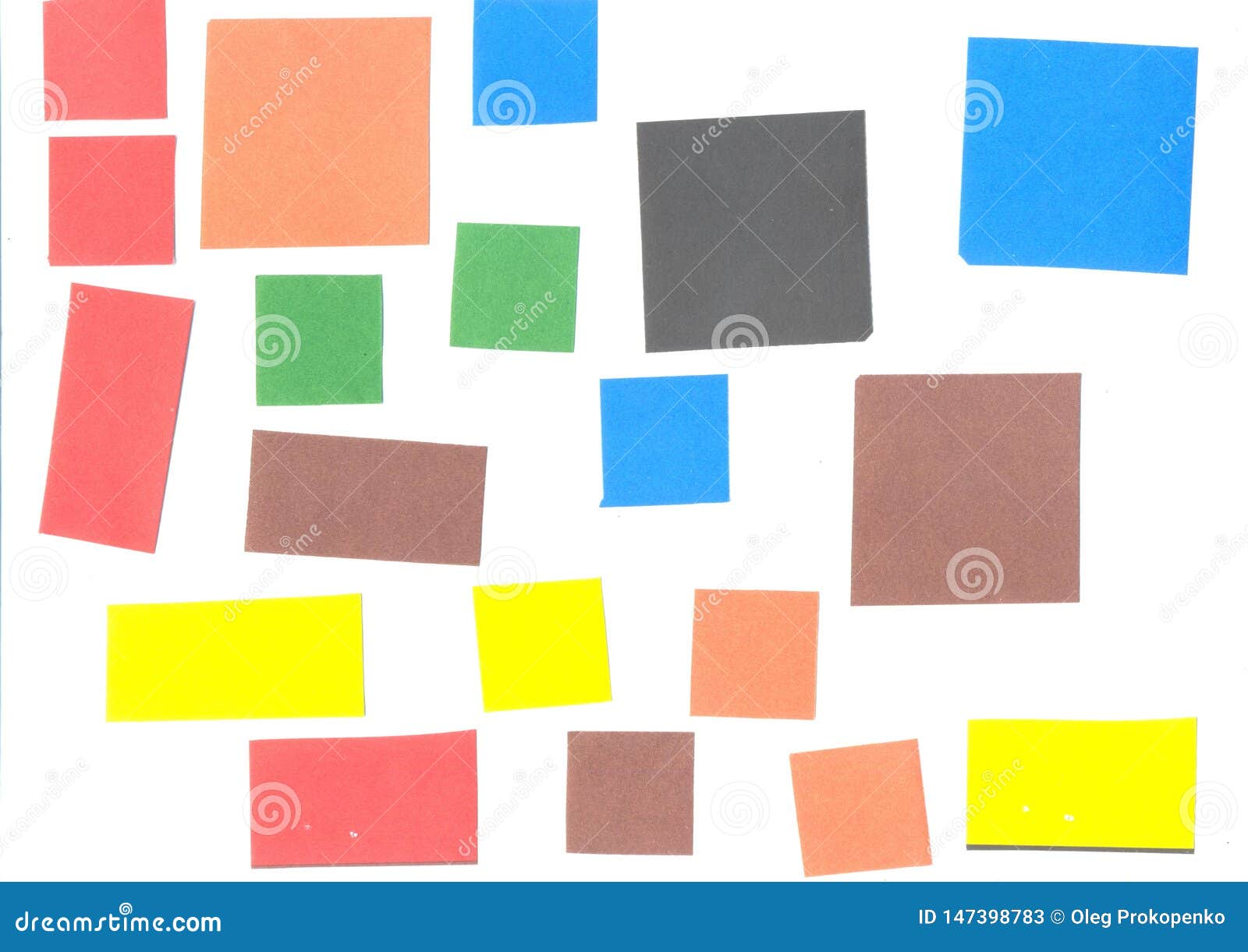 Paper Application Cut from Colored with Scissors Stock Illustration ...