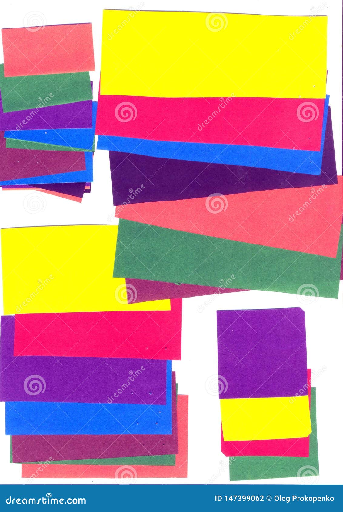 Paper Application Cut from Colored with Scissors Stock Illustration ...