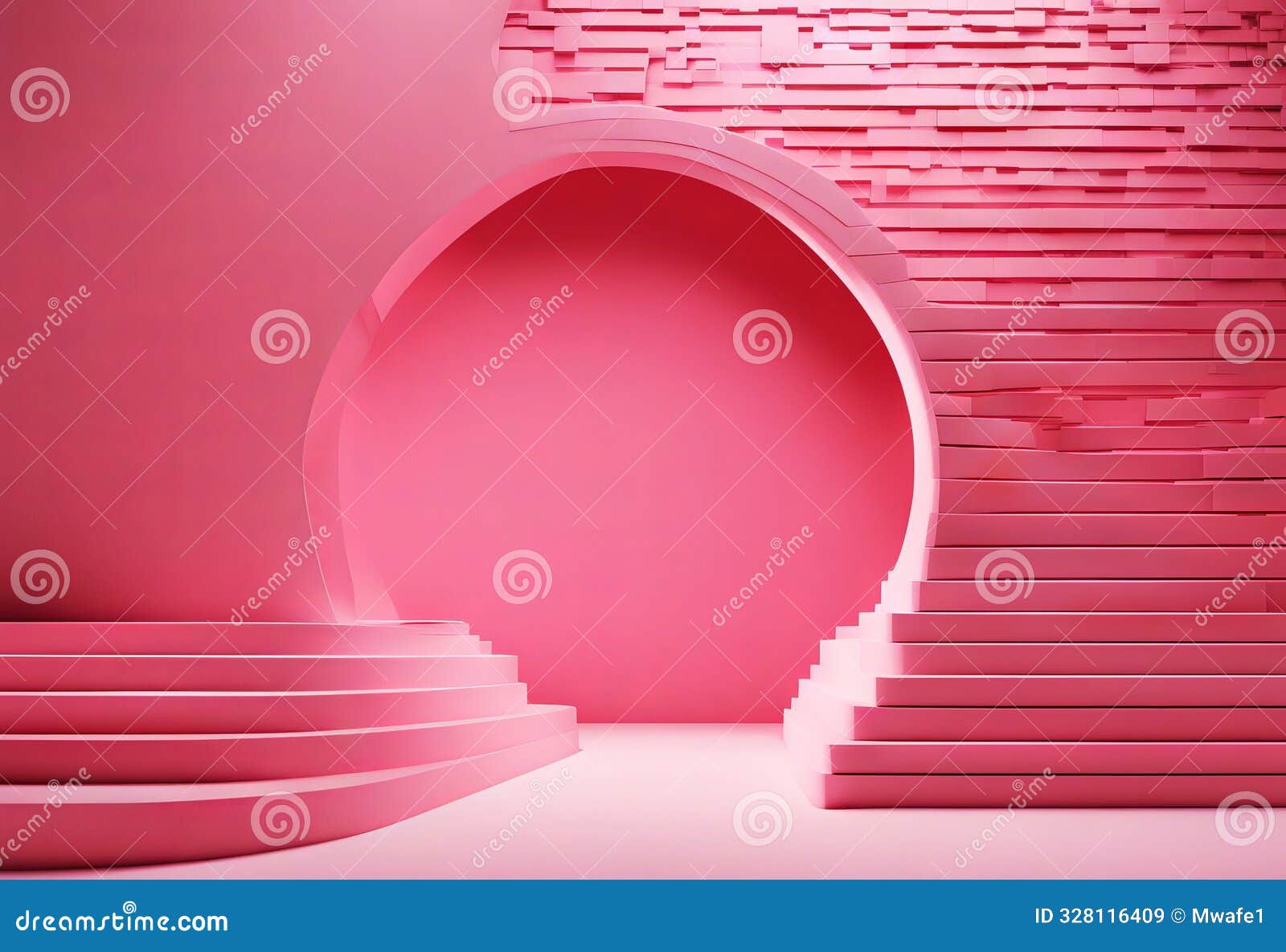 Paper Architectural Arch Minimalist Three Dimensional Render Abstract ...