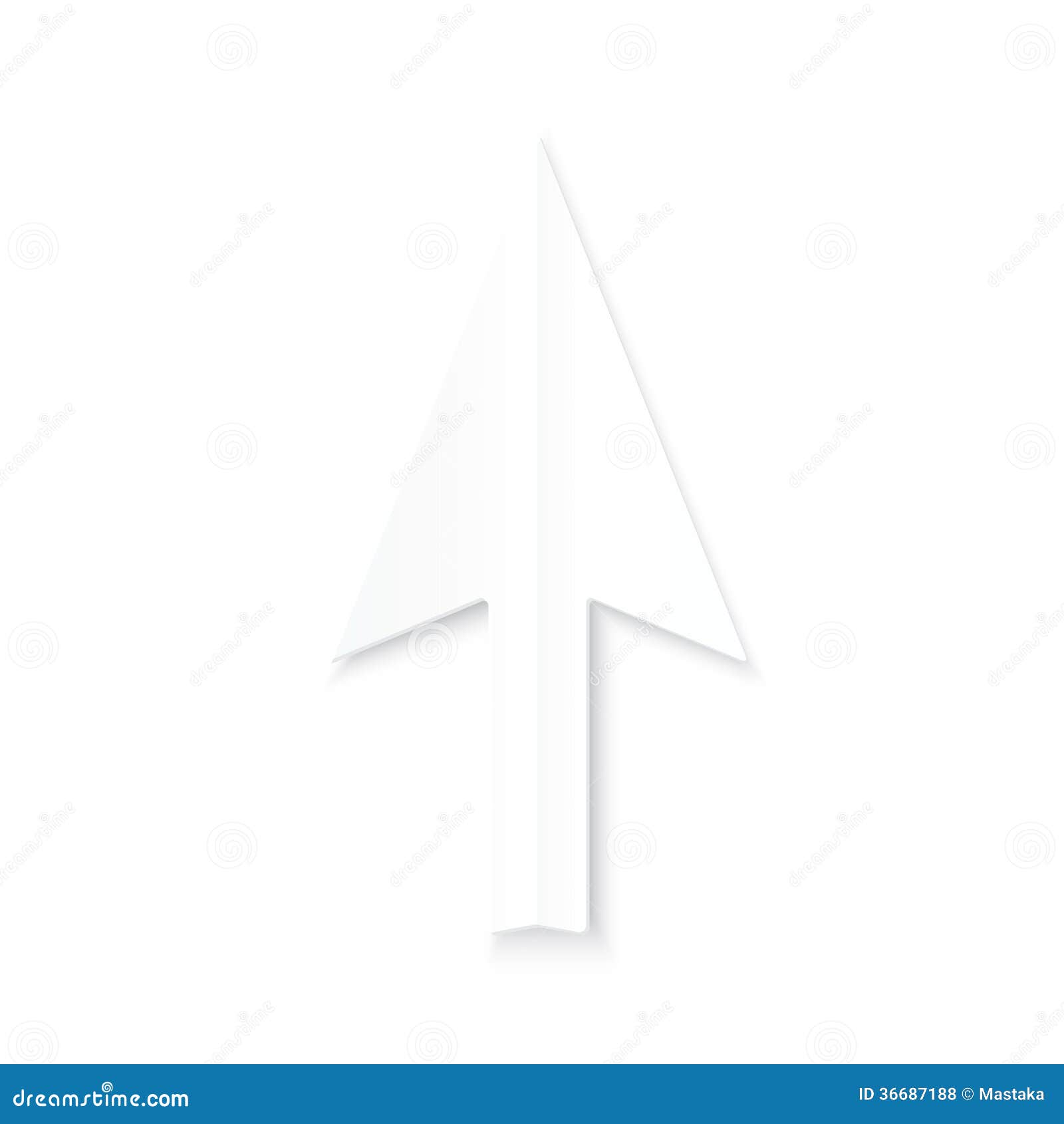 Paper Arrow Cursor. stock illustration. Illustration of design - 36687188