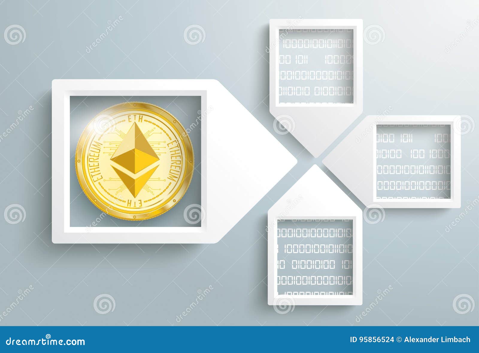 Paper Arrow Frames Data Ethereum Blockchain Editorial Stock Image ...