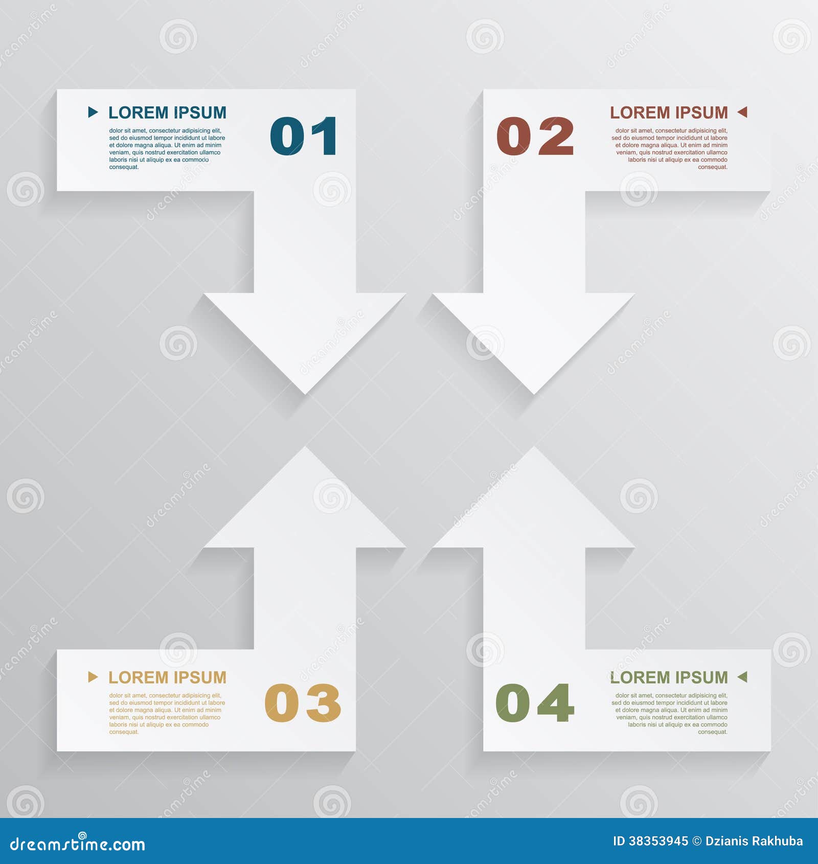 Paper arrows infographic stock vector. Illustration of arrows - 38353945