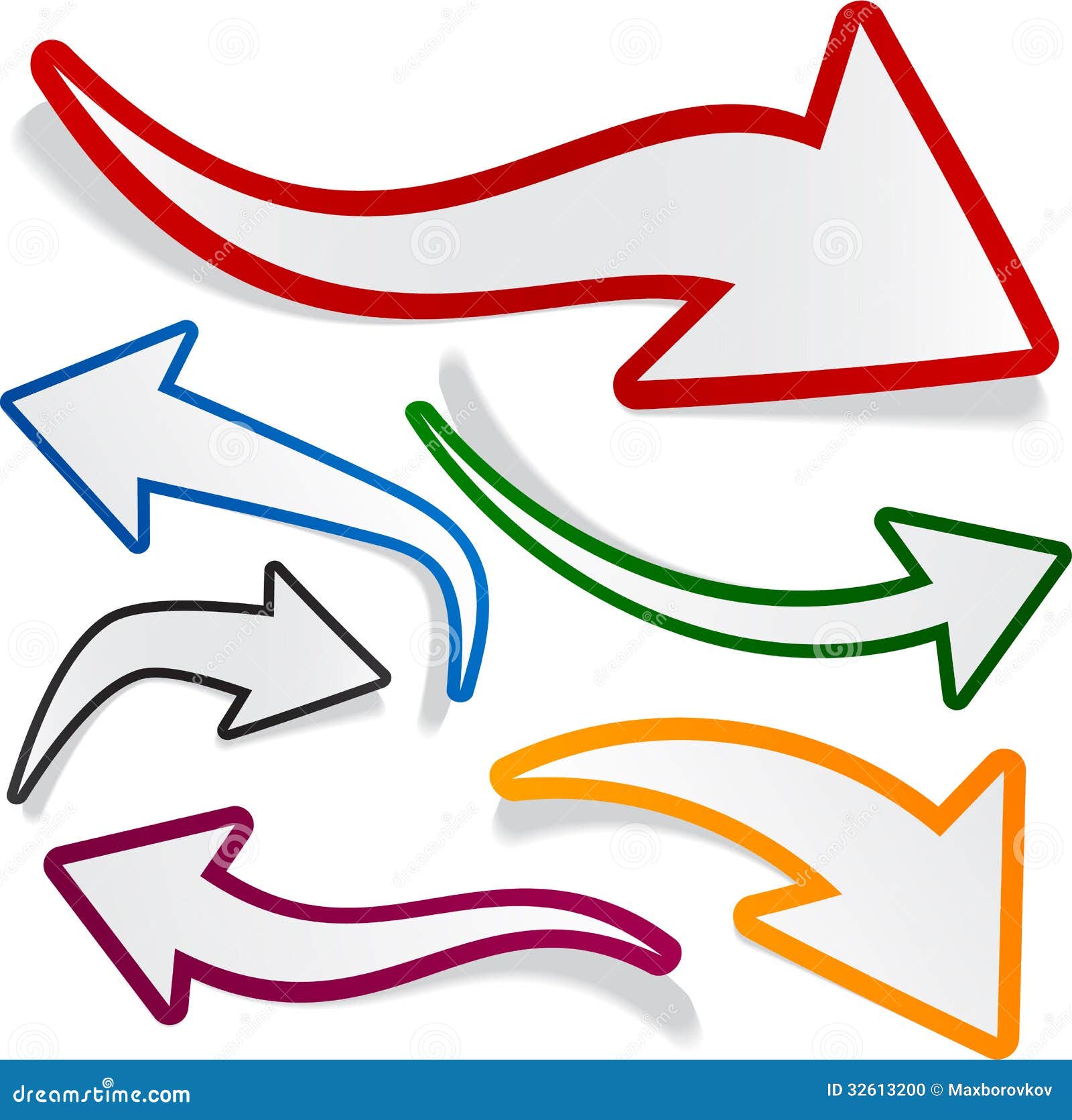 Paper arrows. stock vector. Illustration of eps10, grey - 32613200