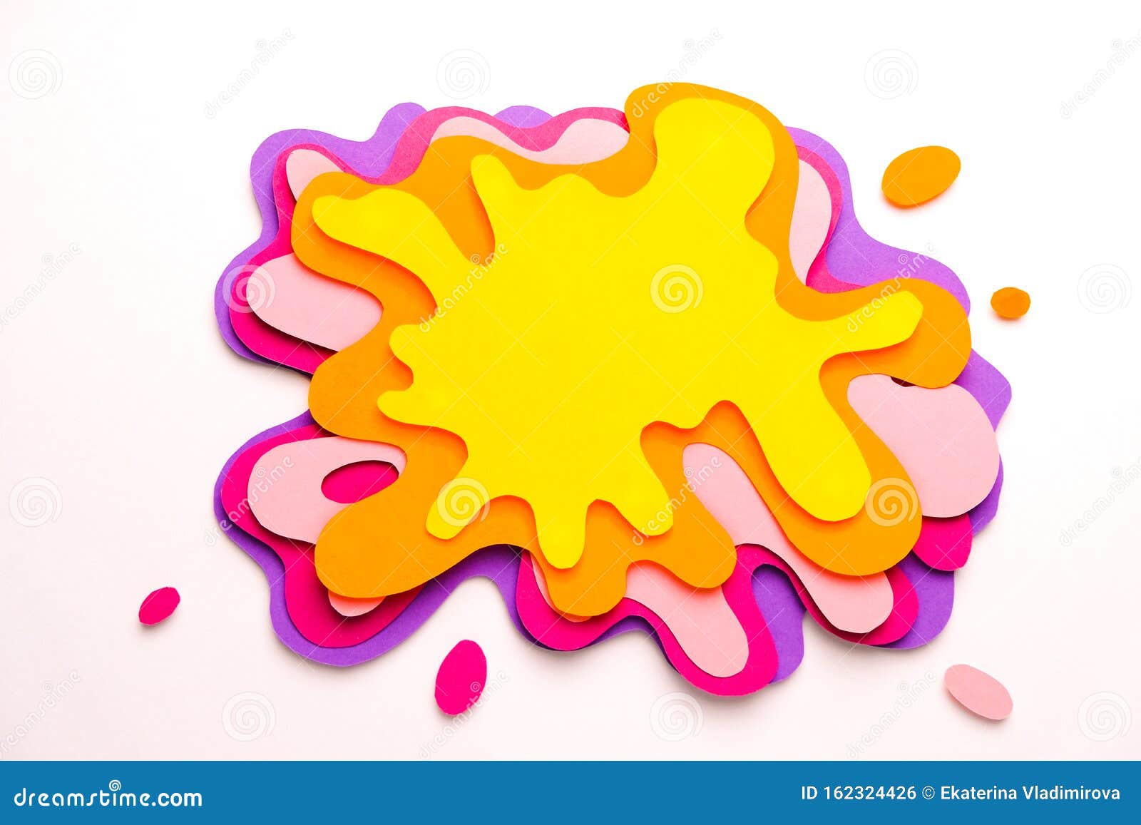 Paper Art, Amorphous Shape of Different Colors Stock Photo - Image of ...