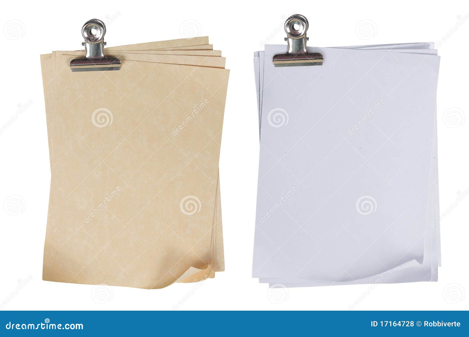 Paper Attached by Paper Clip Stock Photo - Image of notepad, address ...