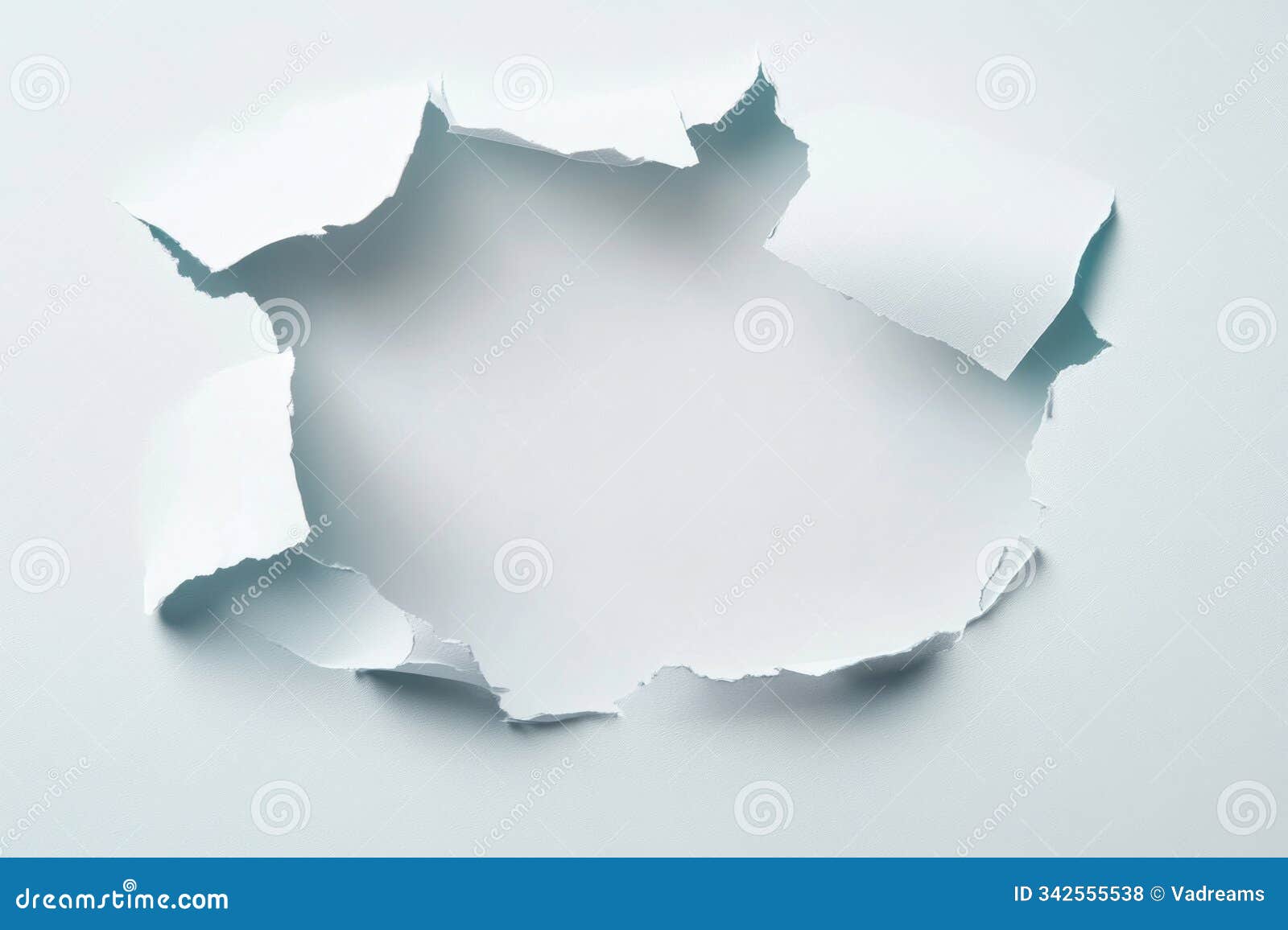 Paper Background with Hole in Center. Torn Ripped Paper with Copy Space ...