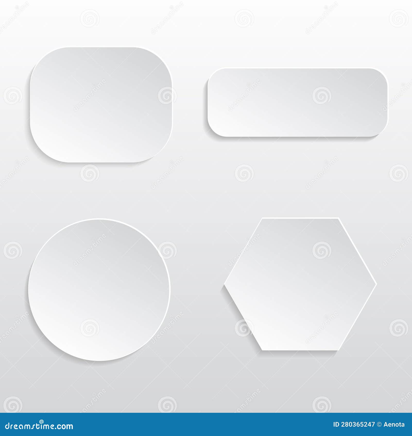 Paper badges - vector set stock vector. Illustration of button - 280365247