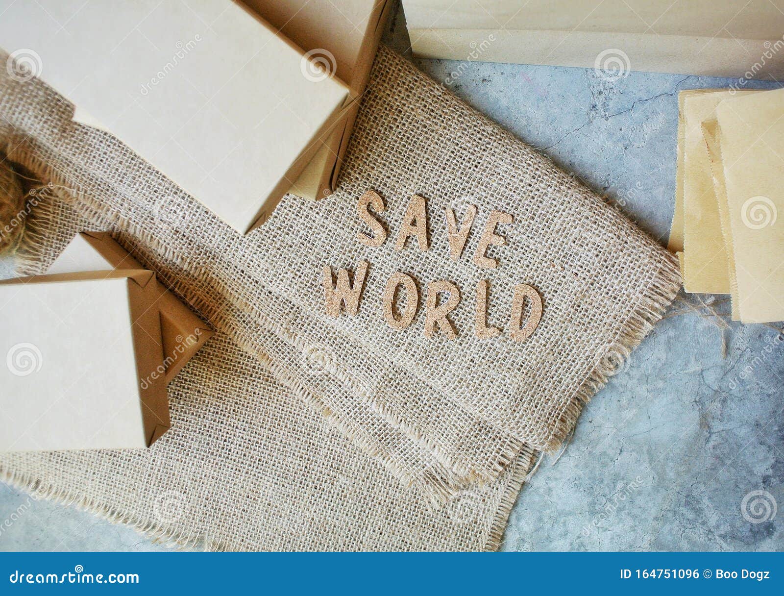 Paper Bag,paper Box. Plastic Bag with Eco Natural Reusable Stock Photo ...