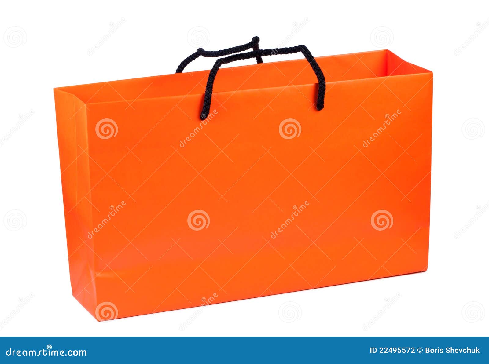 Paper Bag Bright Orange Color. Stock Photo - Image of souvenir, blank ...