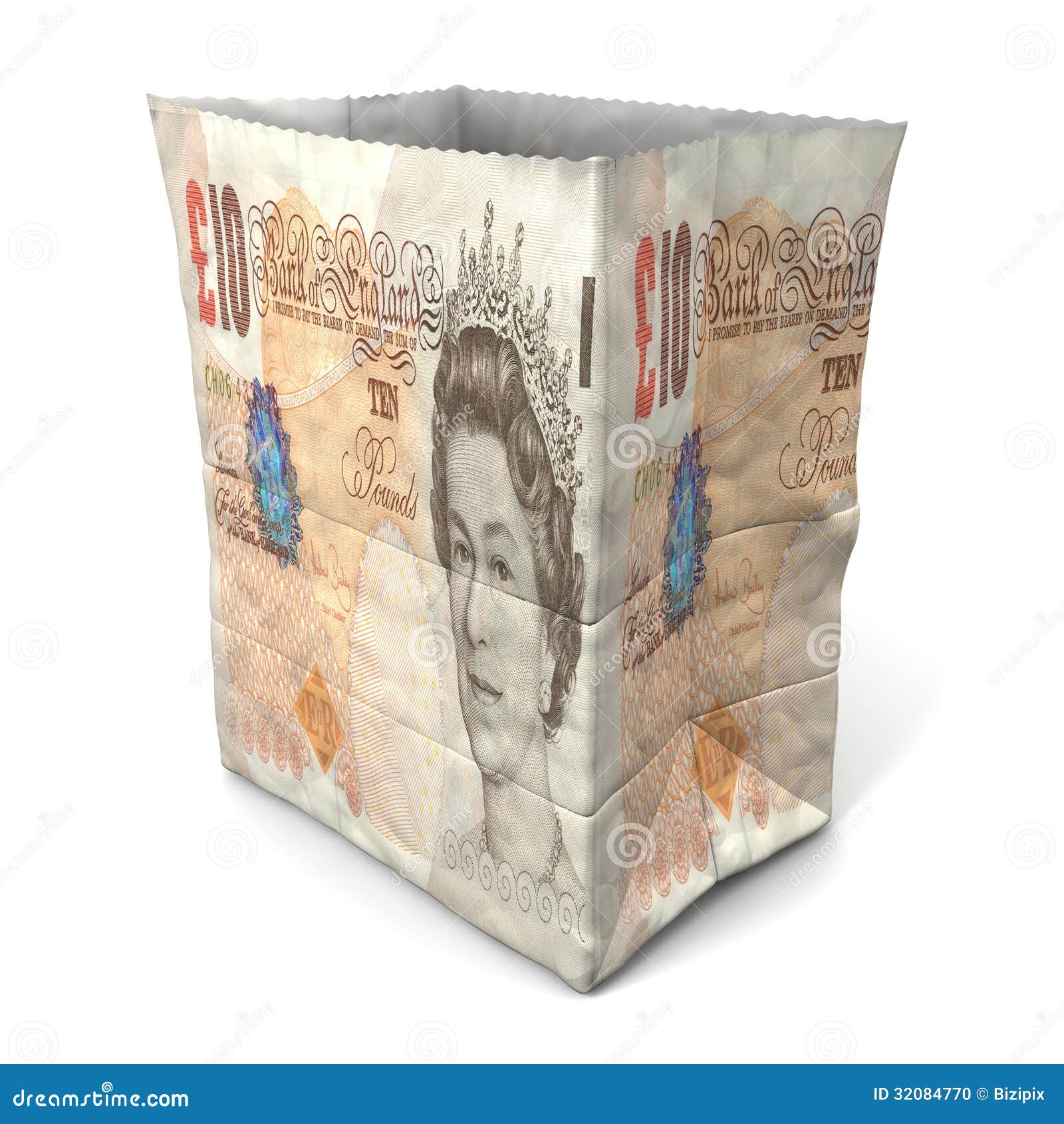 Paper Bag British Pound Front Editorial Image - Illustration of english ...
