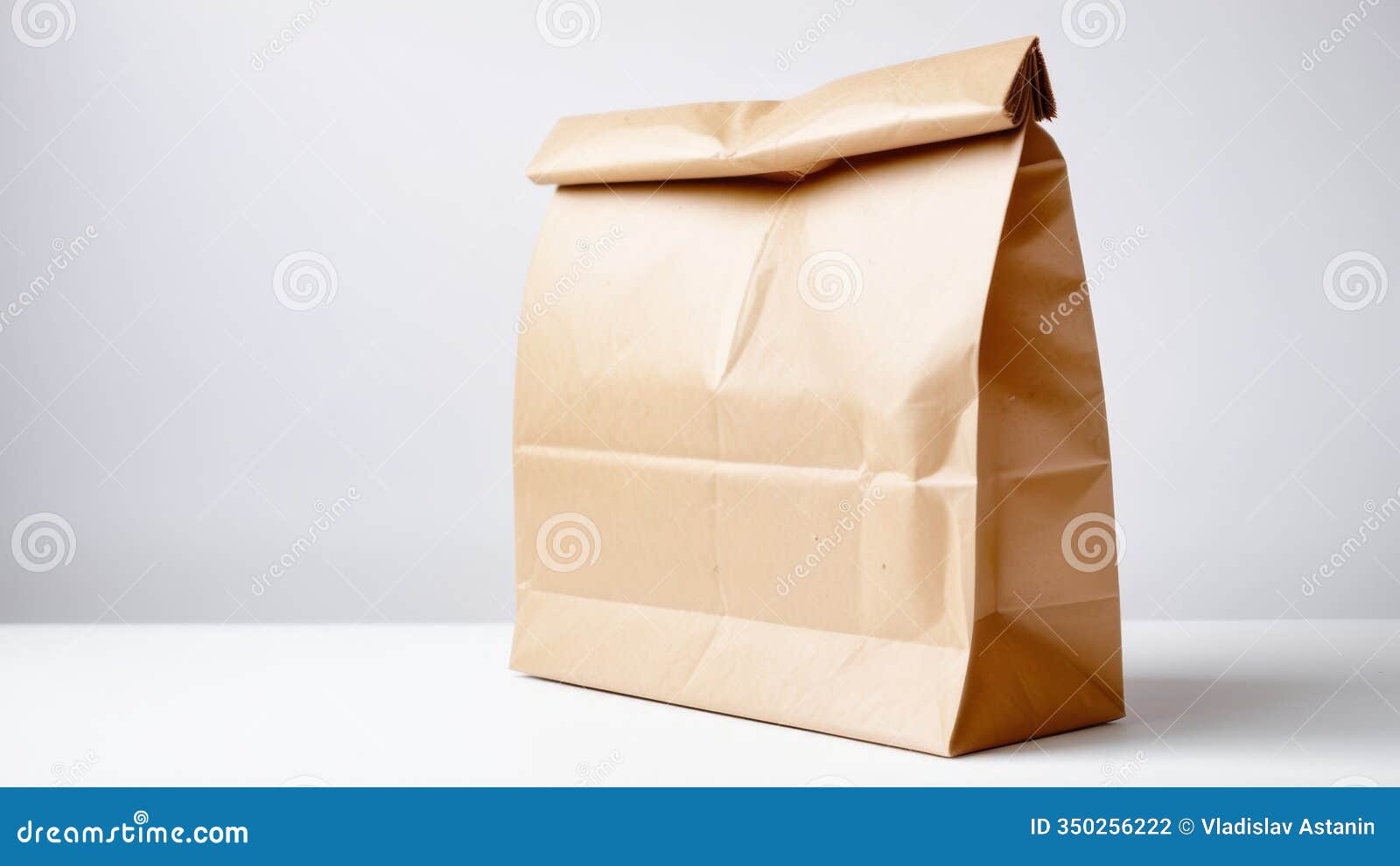 Paper Bag for Food on White Background Stock Photo - Image of burden ...