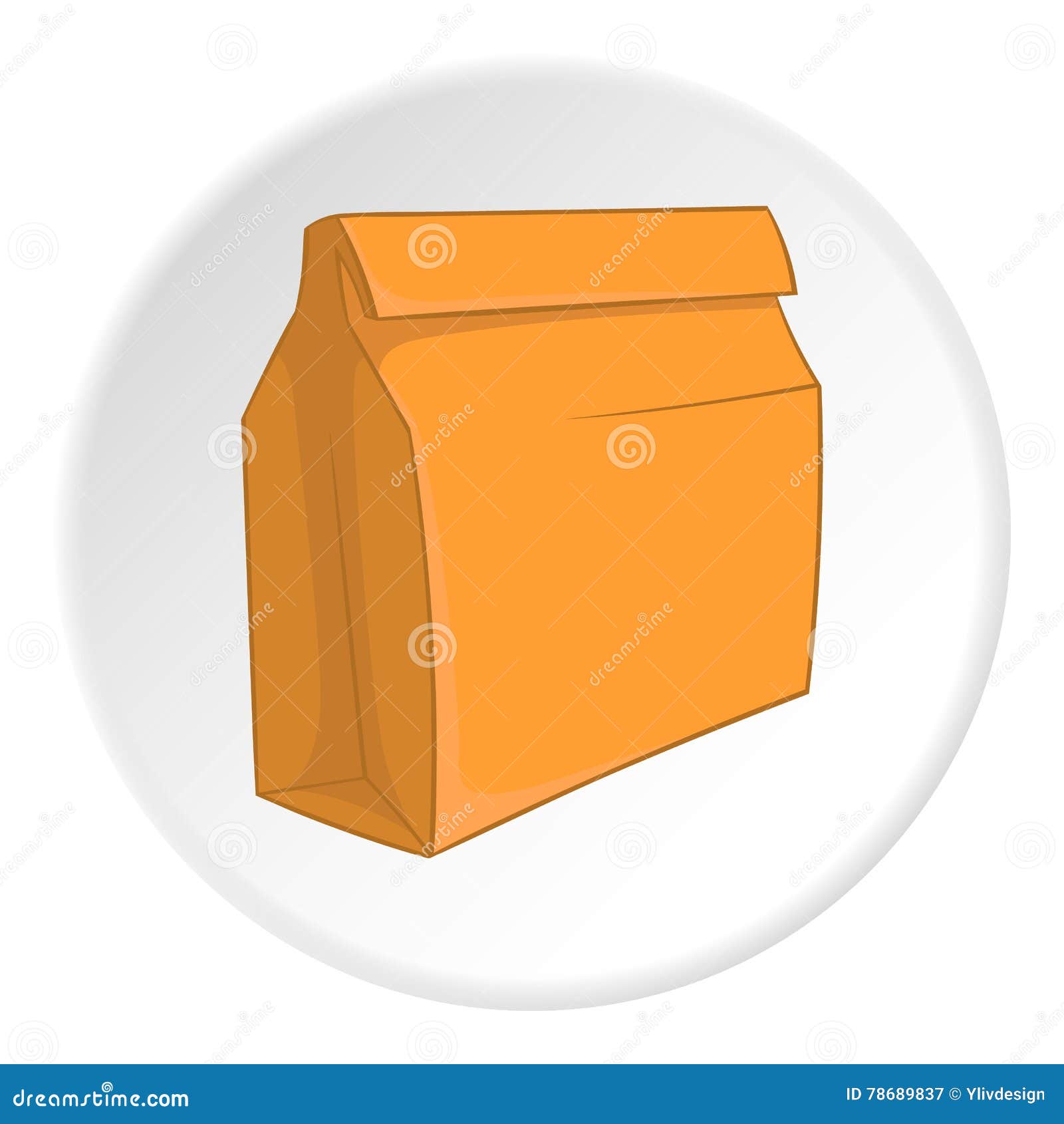 Paper Bag Icon, Cartoon Style Stock Vector - Illustration of modern ...