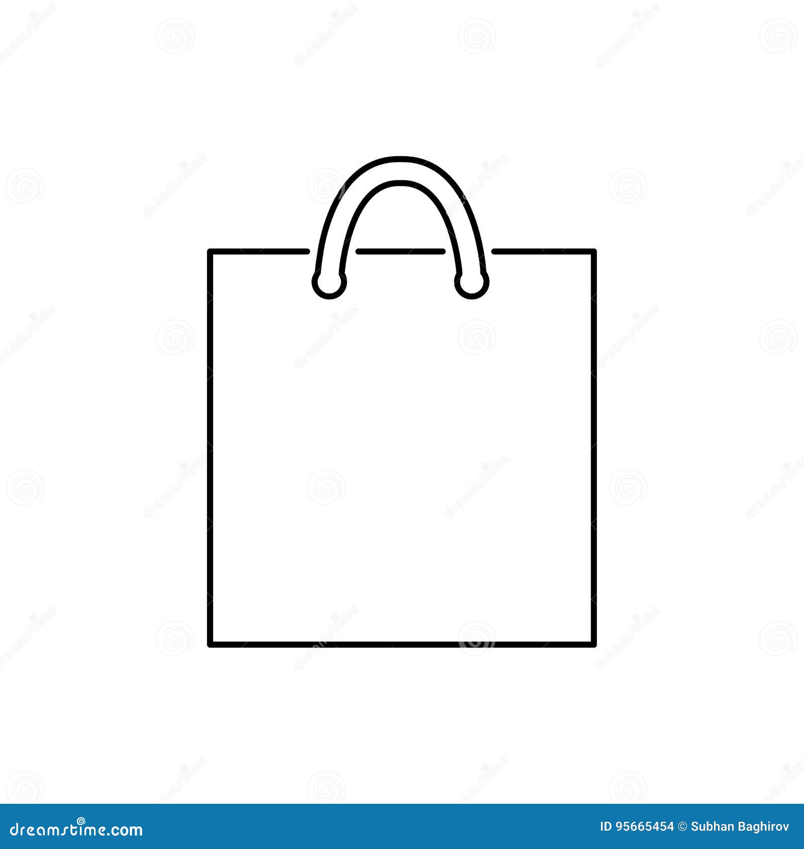 Paper Bag Icon Flat Simple Vector Illustration Stock Vector ...