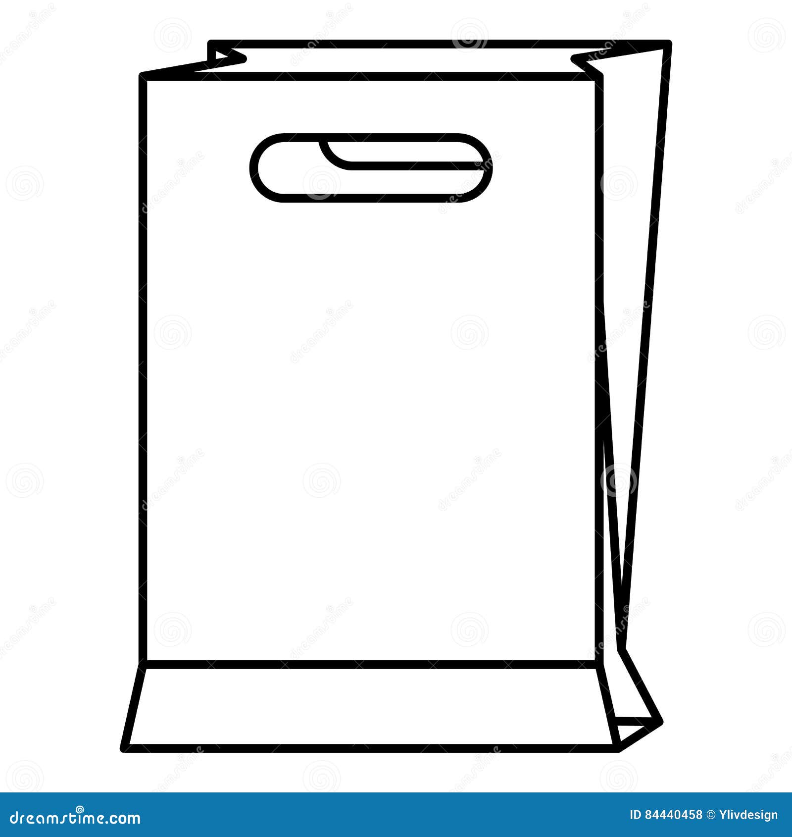 Paper Bag Icon, Outline Style Stock Vector - Illustration of present ...