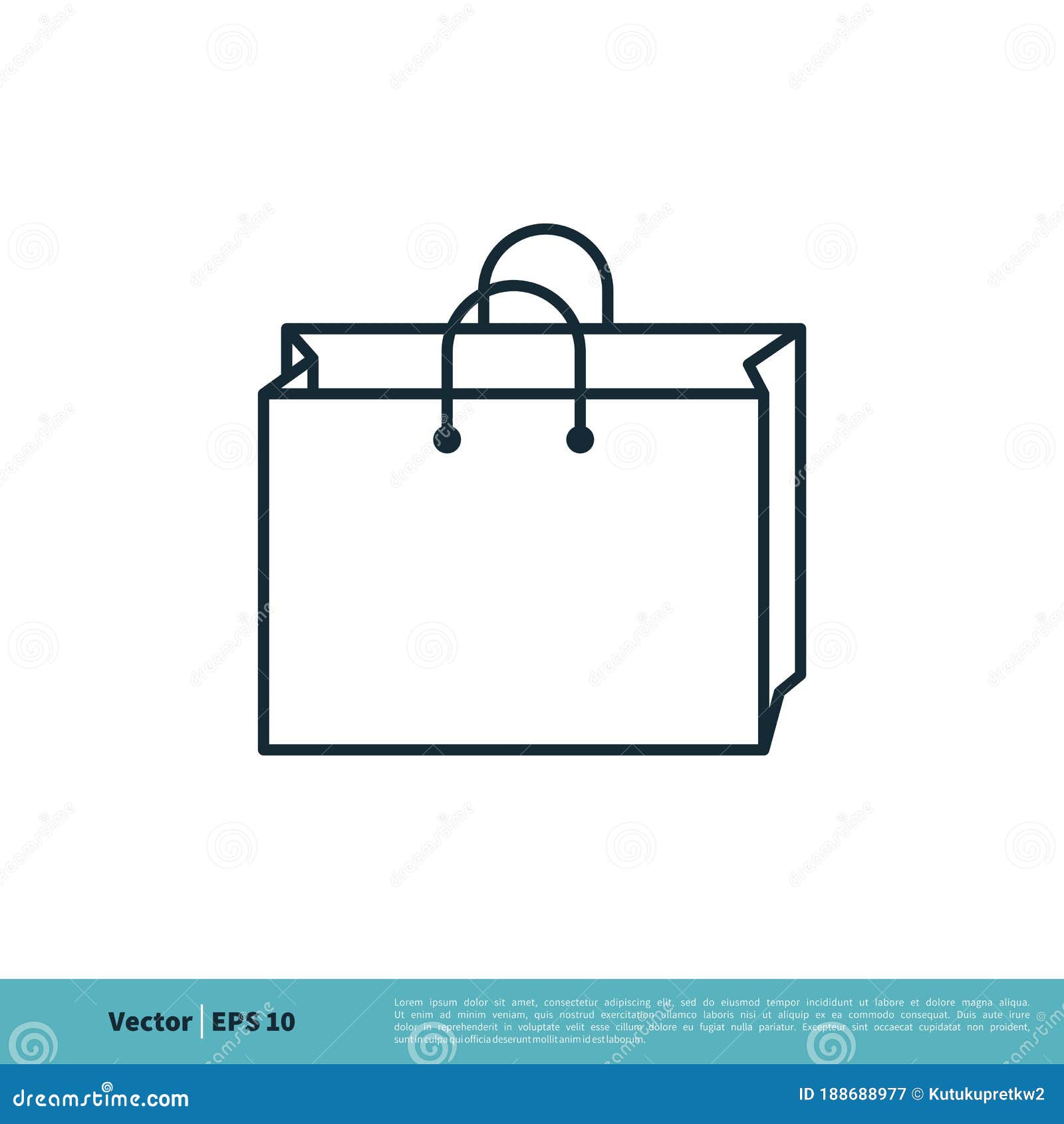 Paper Bag Icon Vector Logo Template Illustration Design. Vector EPS 10 ...
